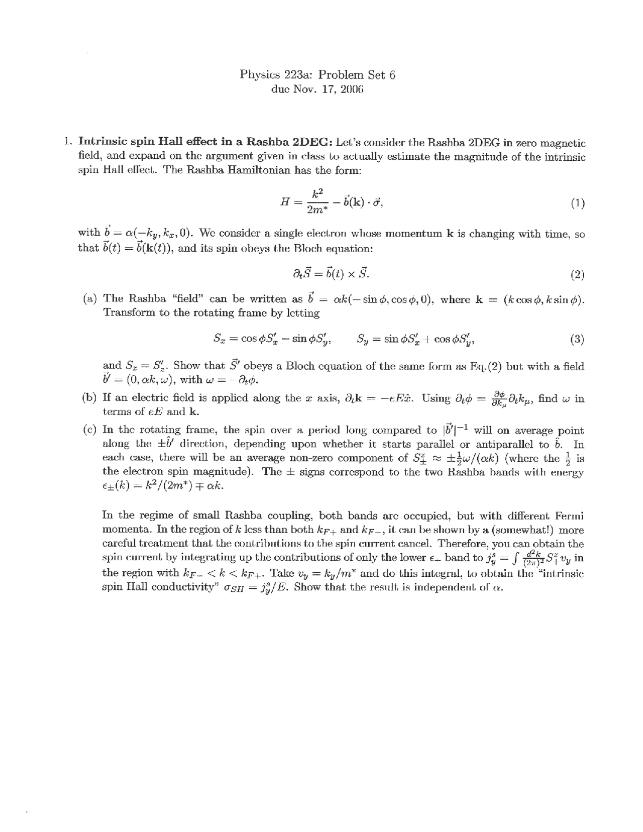 Problem Set 6 For Signal Transduction Mcdb 223 Docsity