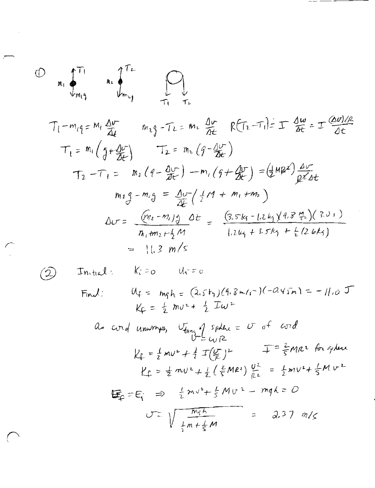 General Physics With Calculus Handout Assignment 6 Ph 212 Docsity