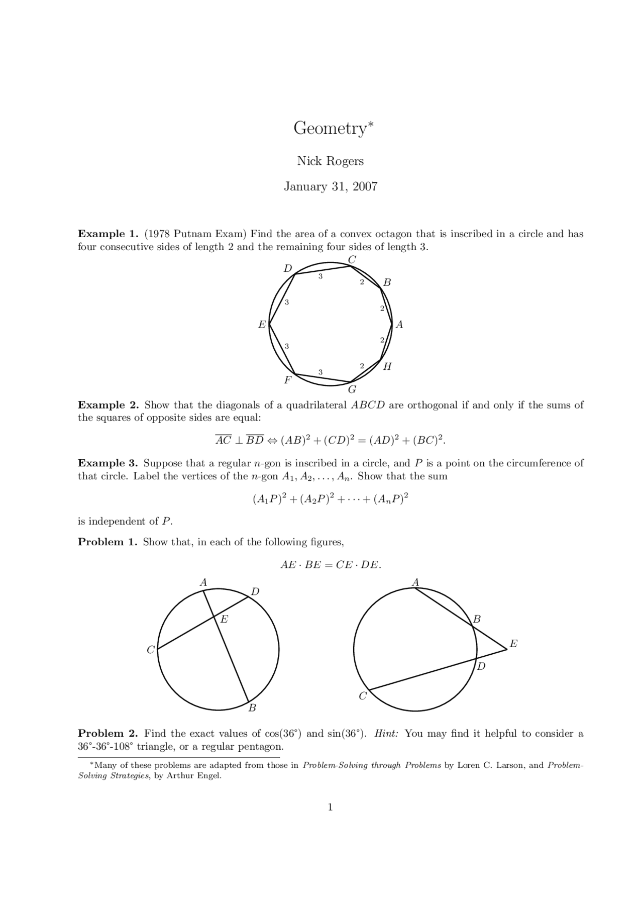 12 Problems On Vector Calculus Practice Examination Math 223 Docsity