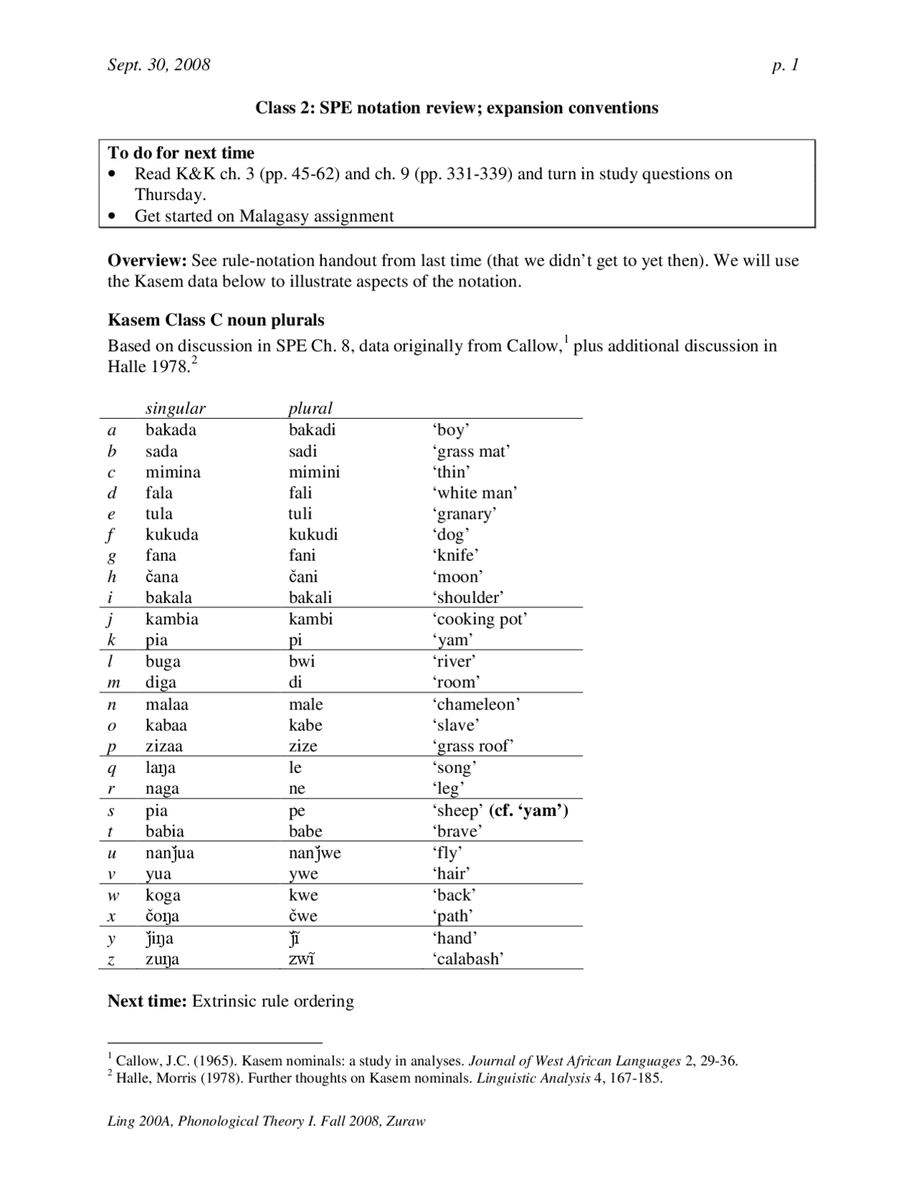 Spe Notation Review Expansion Conventions Handout Ling 200a Docsity