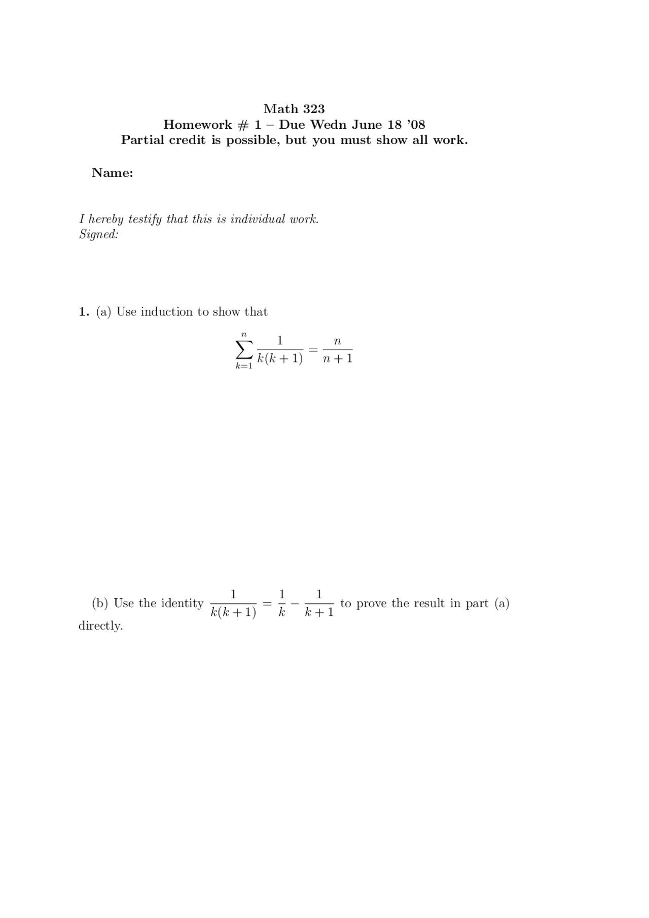 Problem Set 1 Formal Mathematical Reasoning And Writing Math 323