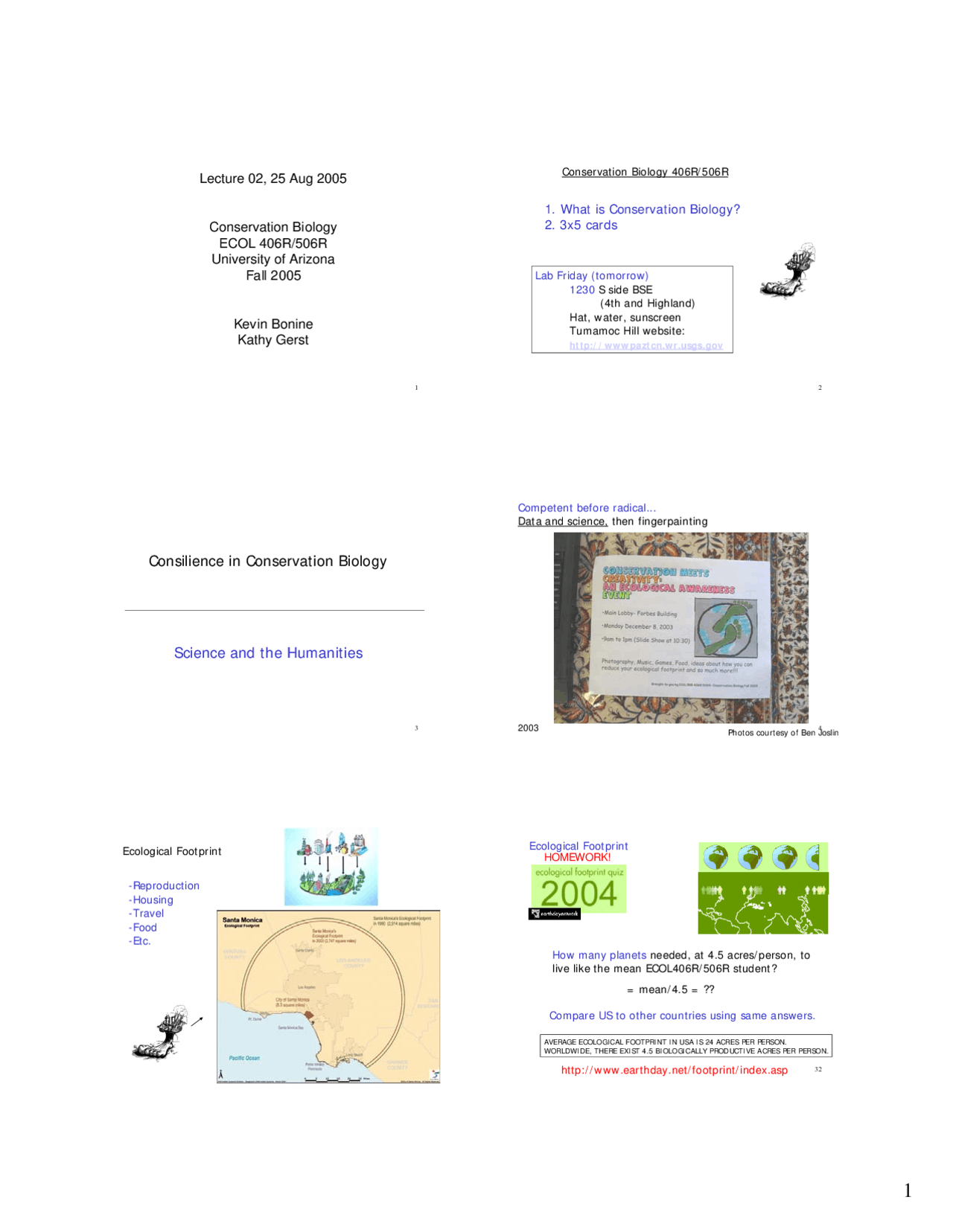 What Is Conservation Biology Slides Ecol 406r Docsity