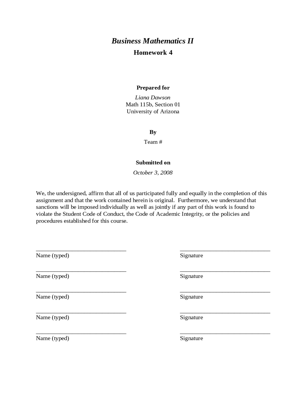 Problems On Business Mathematics Ii Problem Set Iv Math 115b