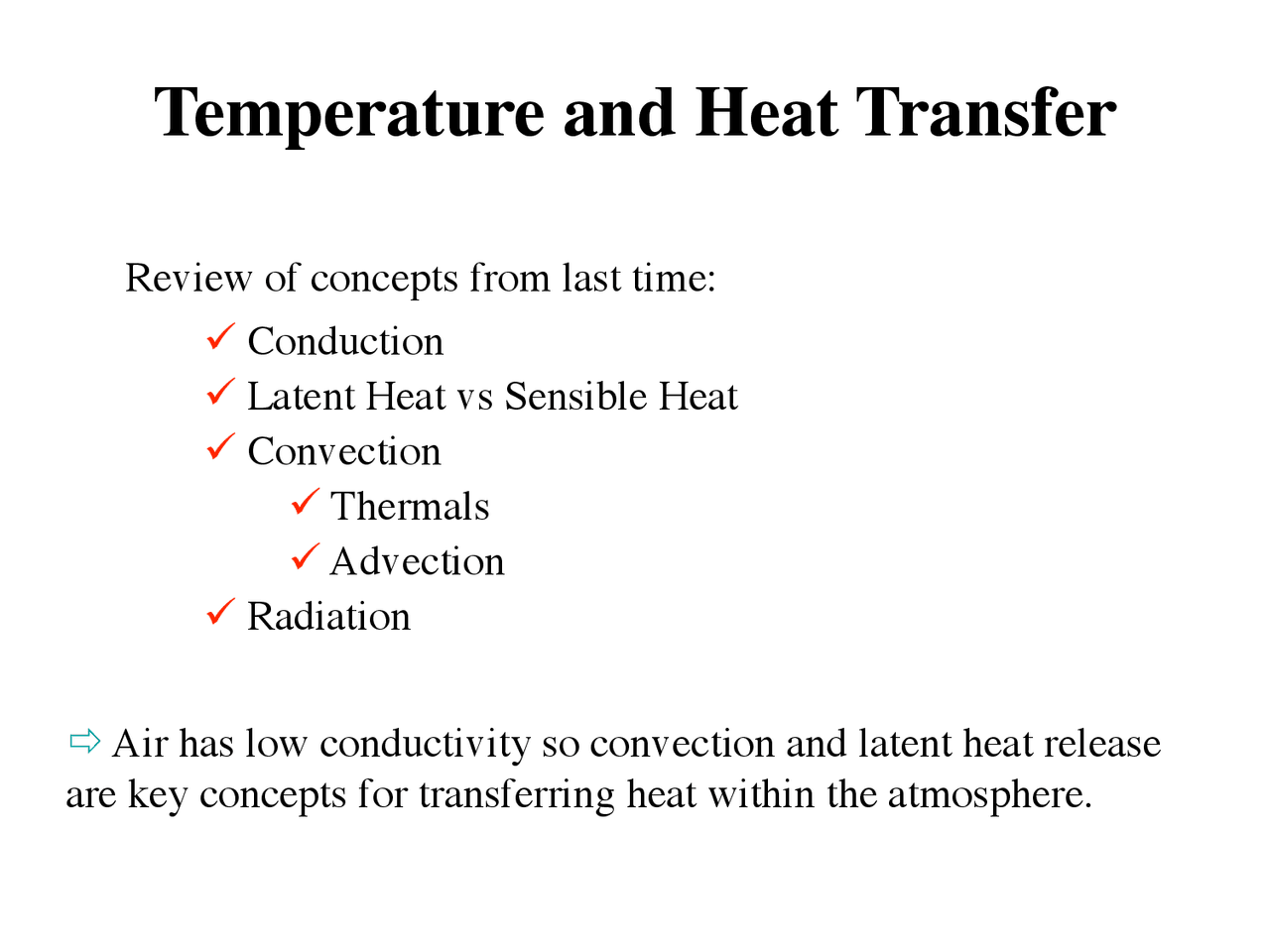 Temperature And Heat Transfer Review Sheet Nats 101 Docsity