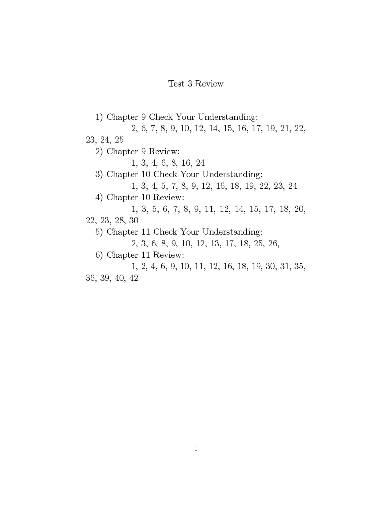 Past Test 3 Review Sheet Calculus Ii Math 129 Docsity