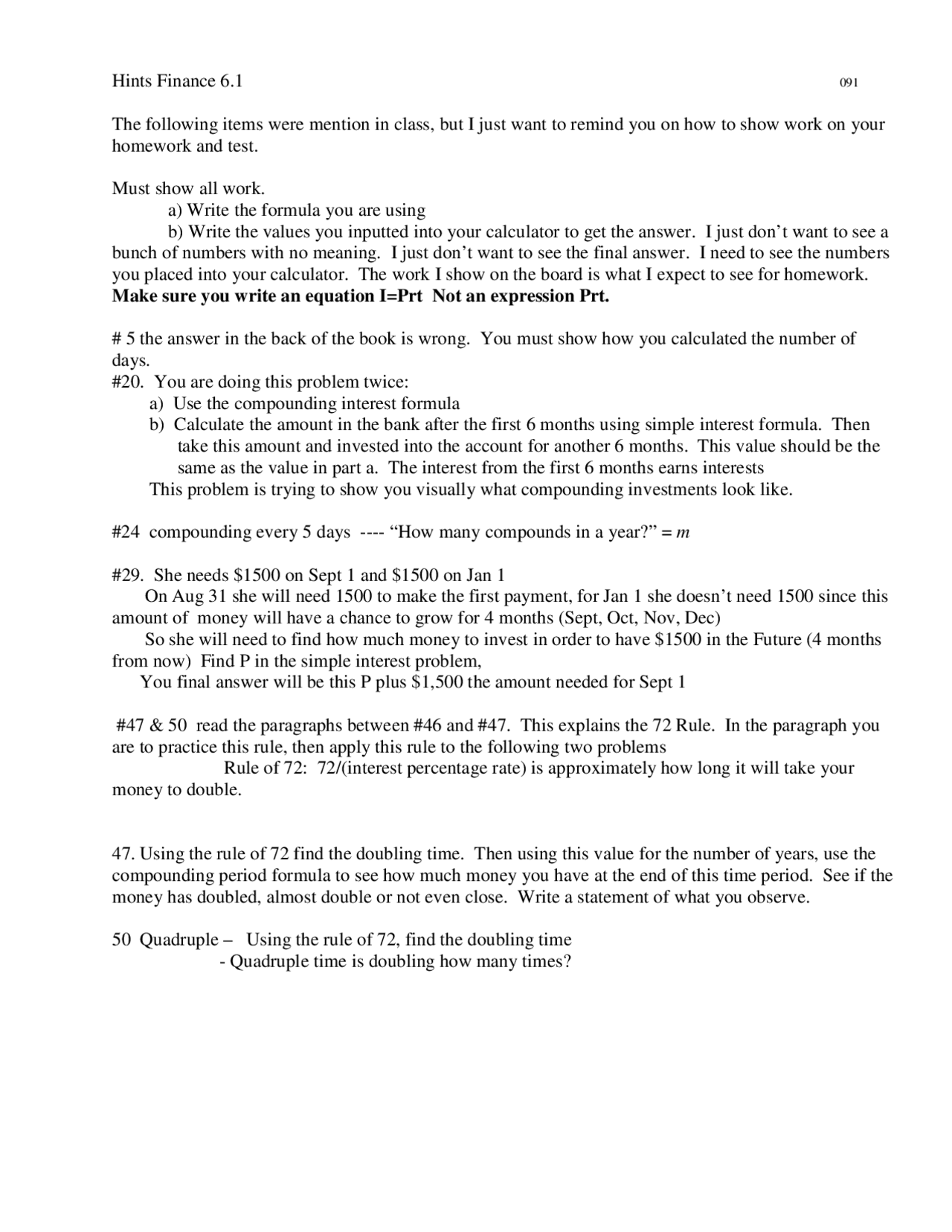 Hints Finance 6.1 - Mathematics in Modern Society - Final Exam | MATH ...