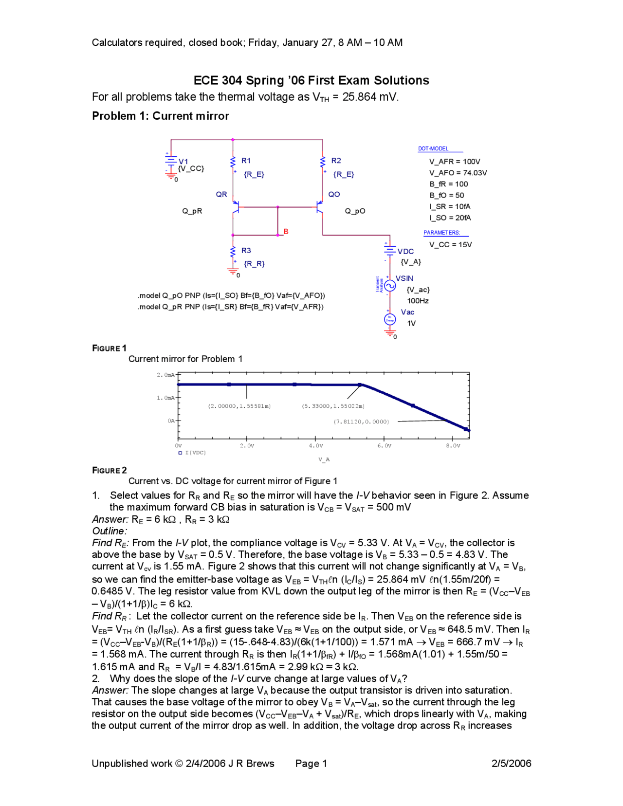 2 Solved Problems Exam 2 Design Of Electronic Circuits Ece 304