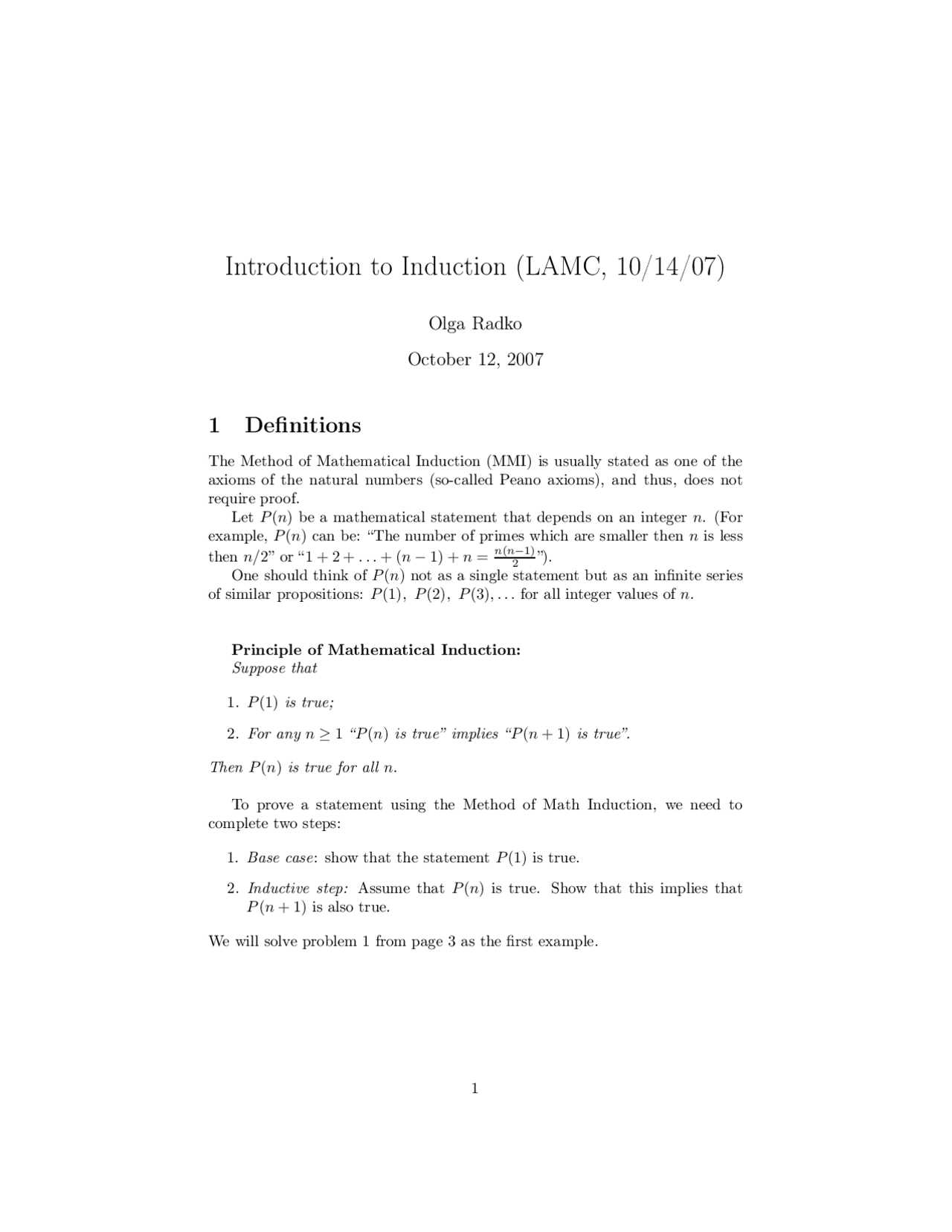 Introduction To Induction Cryptography Practice Exam Math 0209a