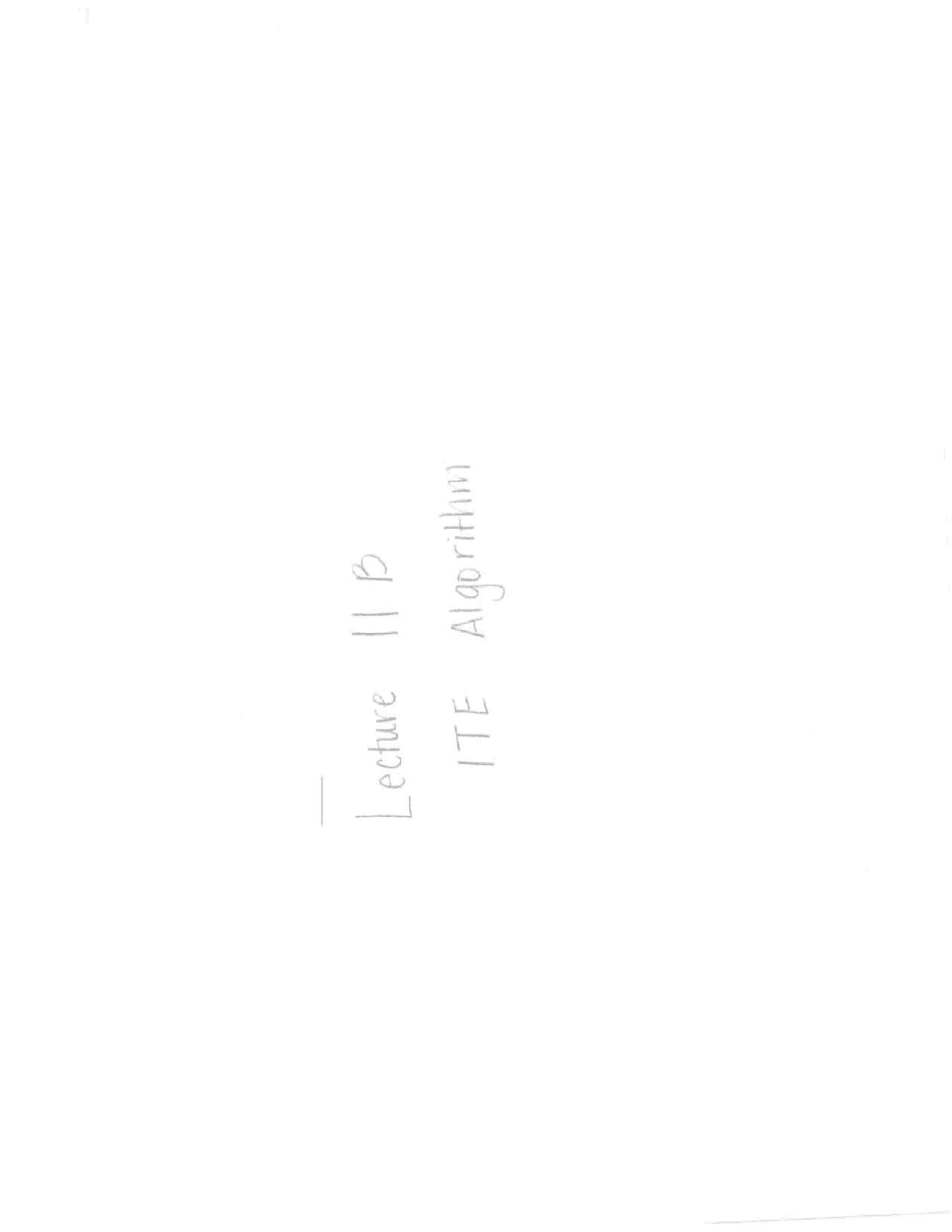 Handwritten Notes On Ite Algorithm Ece 474a Docsity