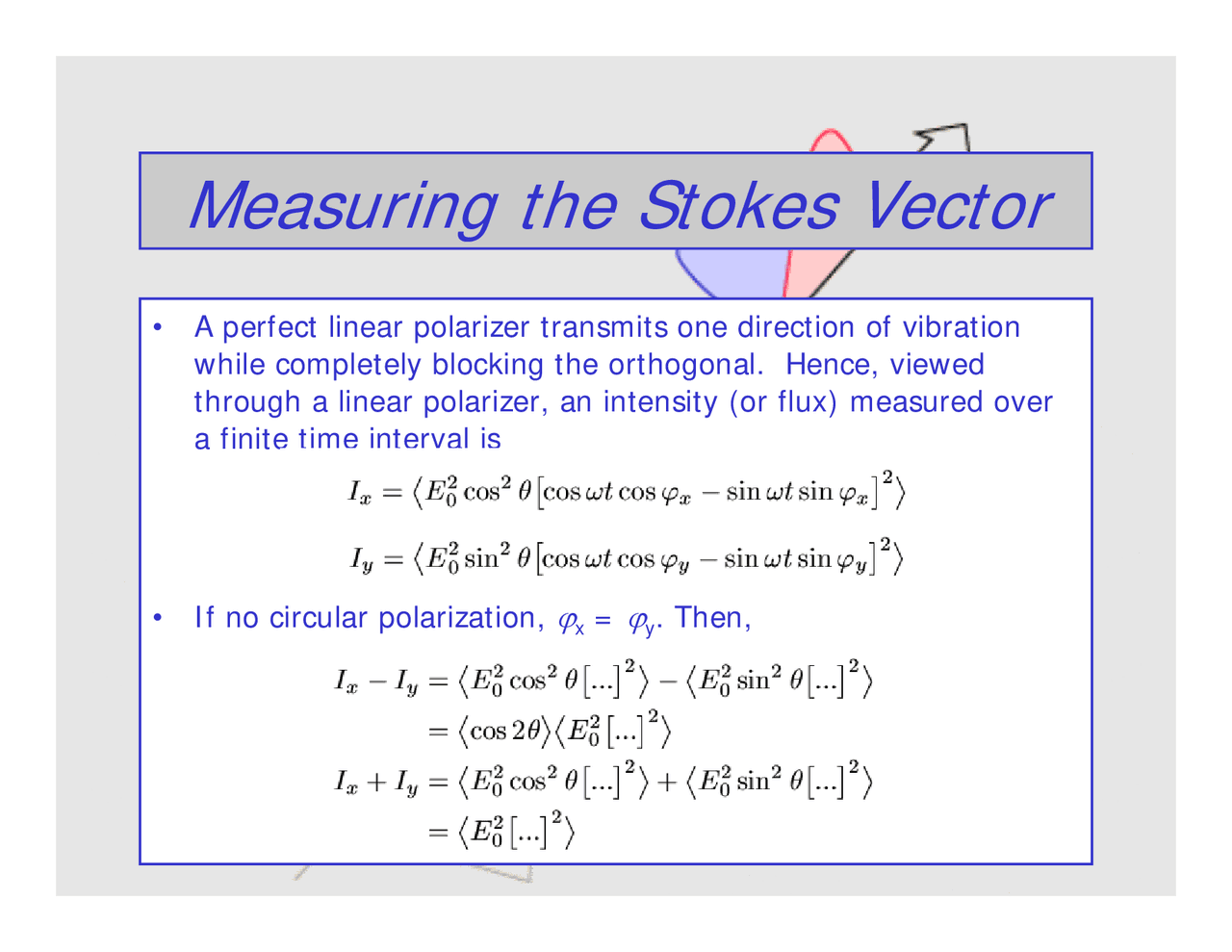 Measuring The Stokes Vector Lecture Notes Astr 518 Docsity