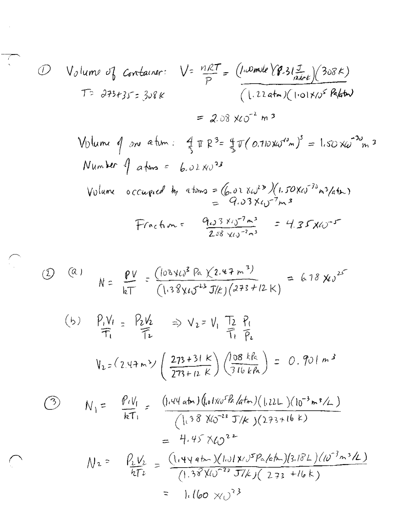Volume Of Container General Physics Ii Calculus Assignment 9 Solved