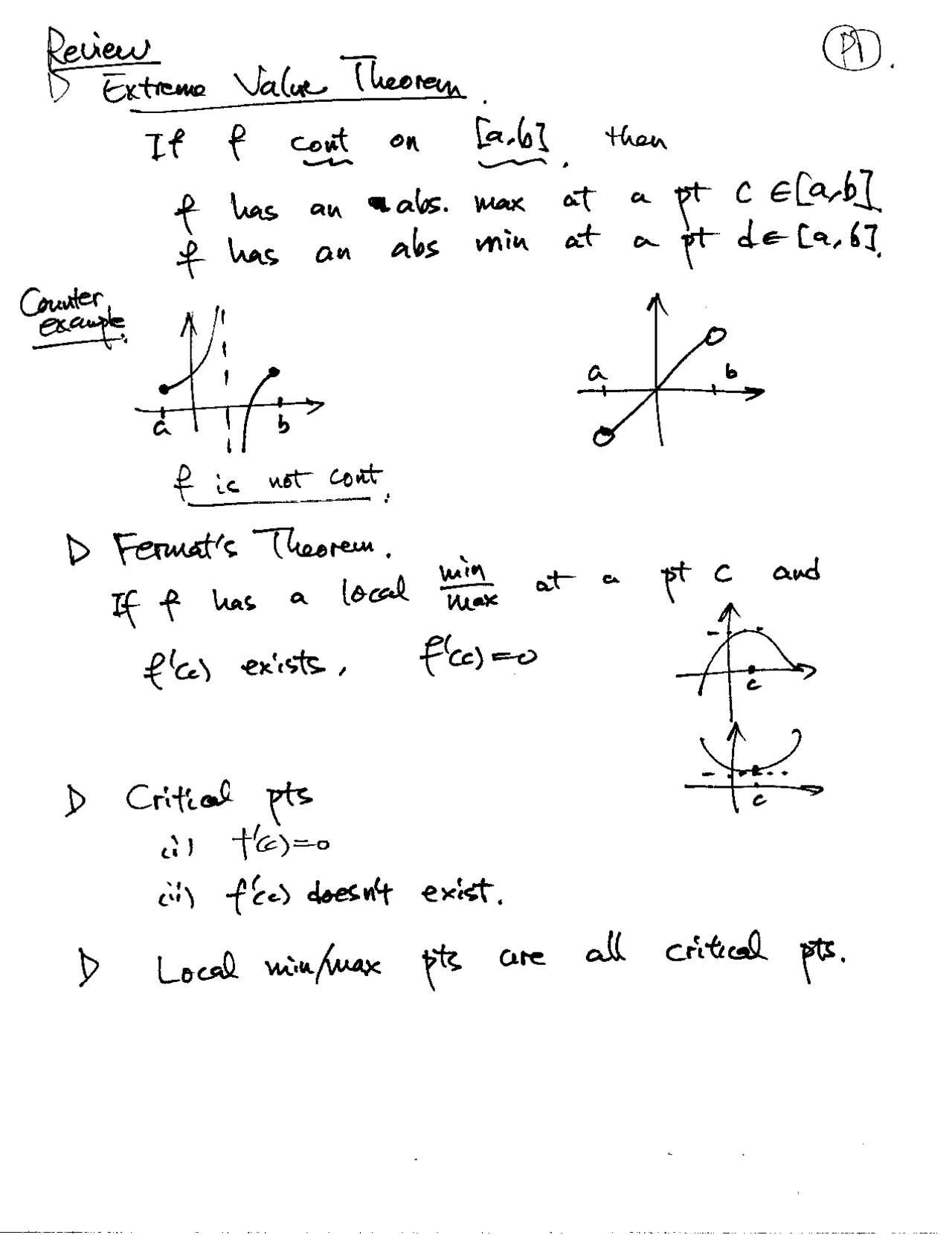 Differential Calculus Review Handwritten Notes M 408k Docsity