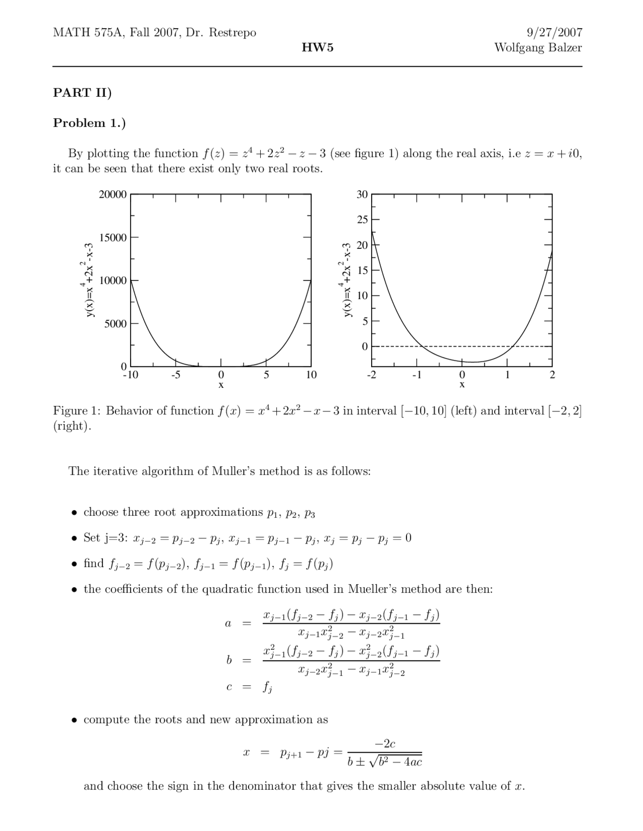 Numerical Analysis Homework 5 Problems Math 575a Docsity