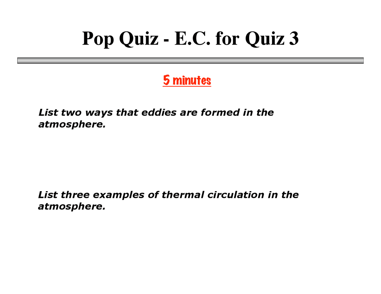 Questions On The Earth And Its Environments Quiz 3 Nats 101 Docsity