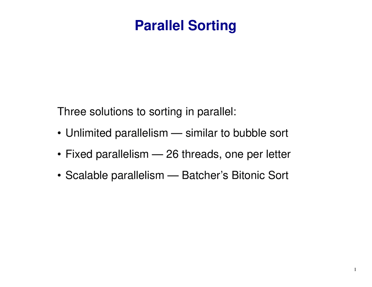 Parallel Sorting Lecture Slides Cs 4960 Docsity