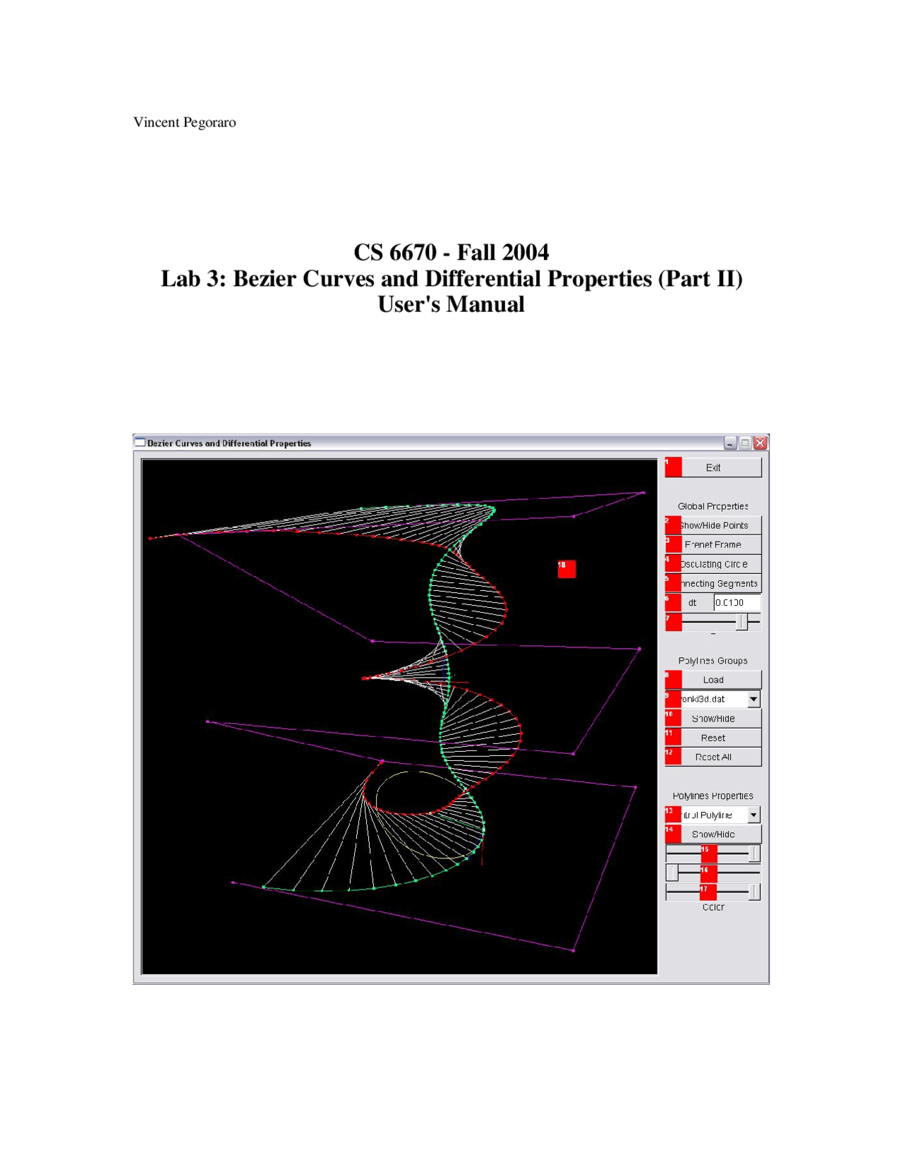 Lab 3 Bezier Curves And Differential Properties Cs 6670 Docsity