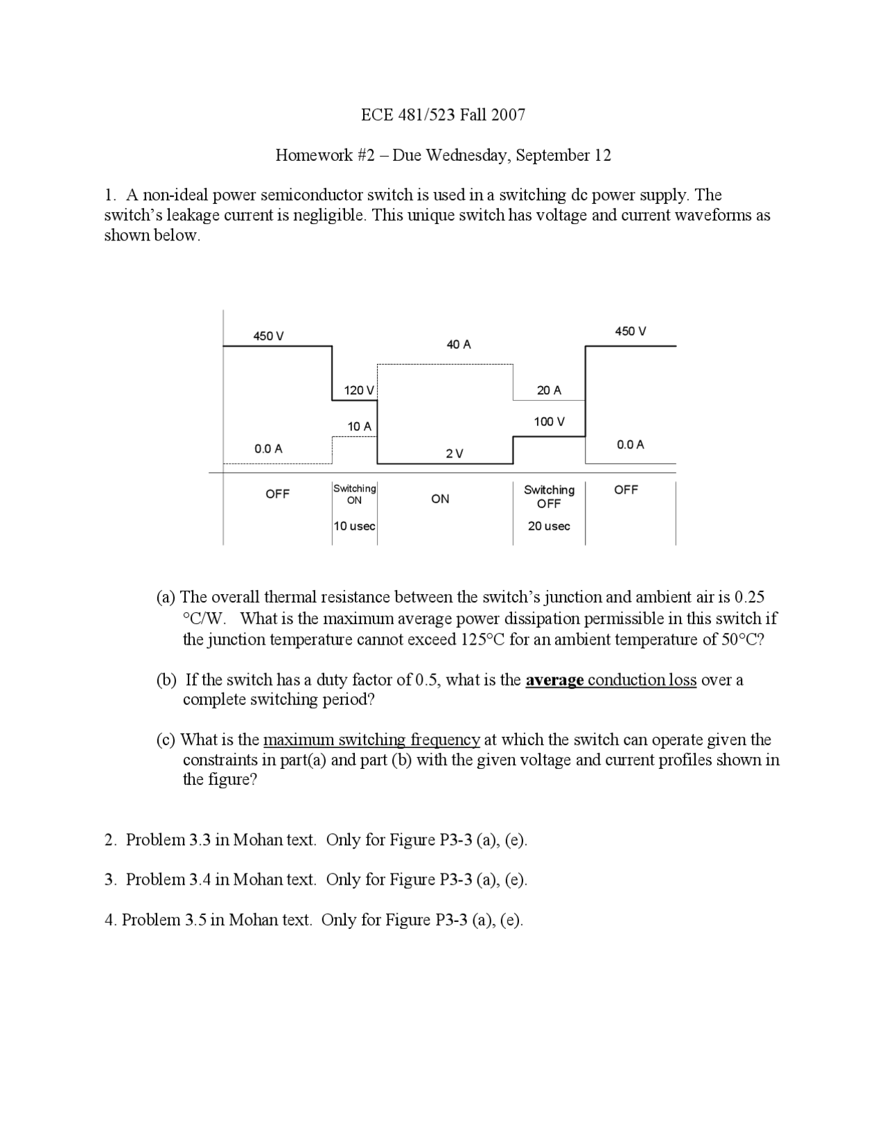 4 Problems On Maximum Switching Frequency Assignment 2 Ece 481