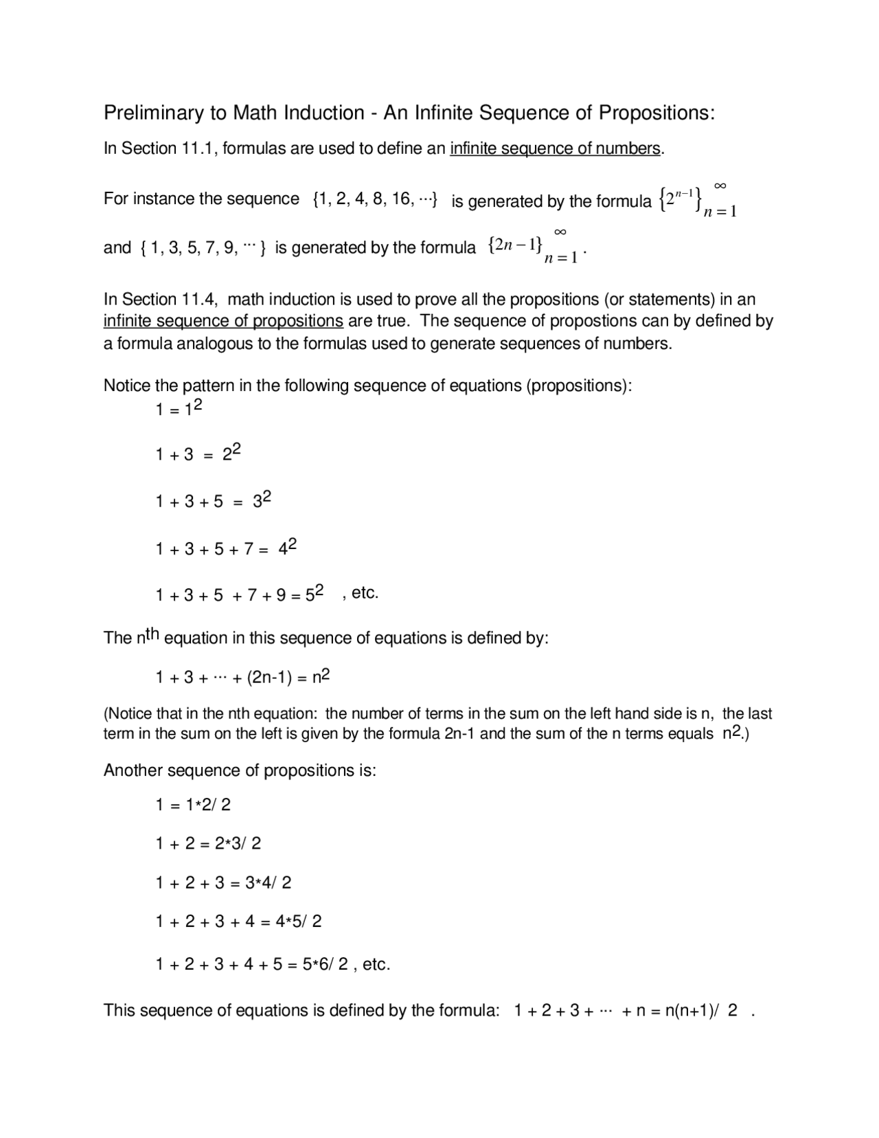 Math Induction: Proving Infinite Sequences of Propositions | Exams ...