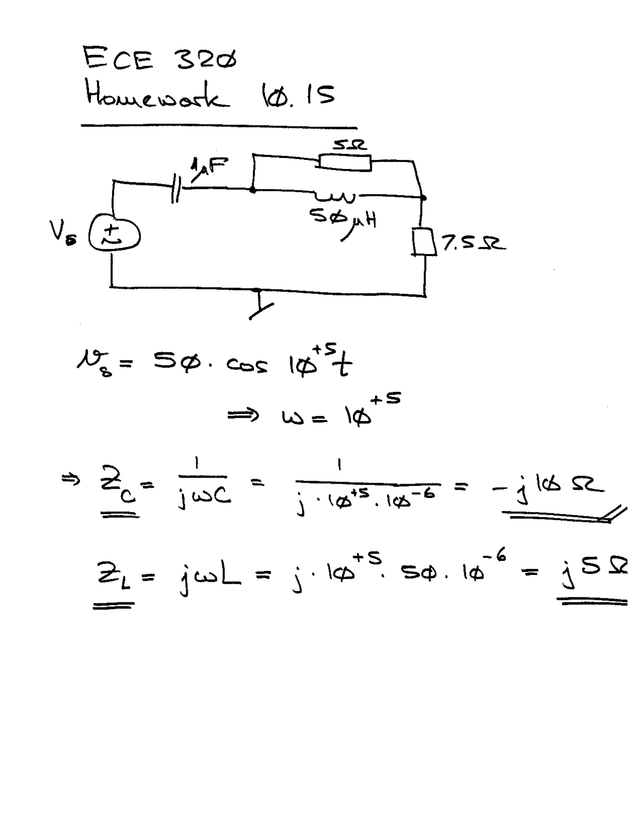 Homework Solved Problem Circuit Theory Ece 320a Docsity