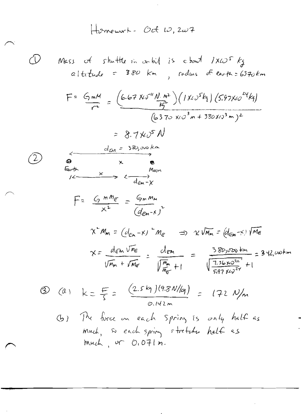 Practice Problem For Exam General Physics Fall 2007 Ph 201 Docsity