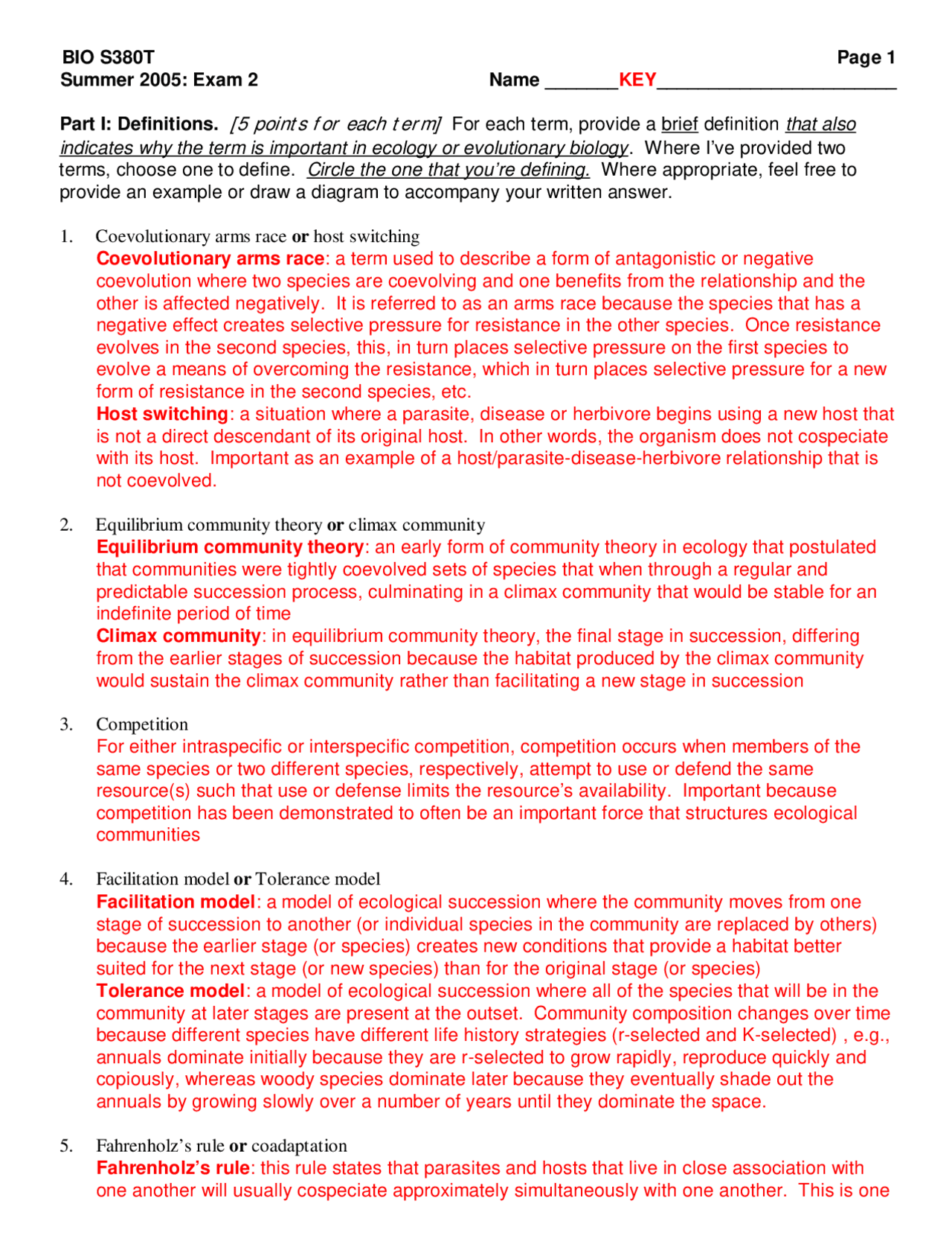Ecology & Evolution: Coevolutionary Arms Race, Equilibrium, Competition ...