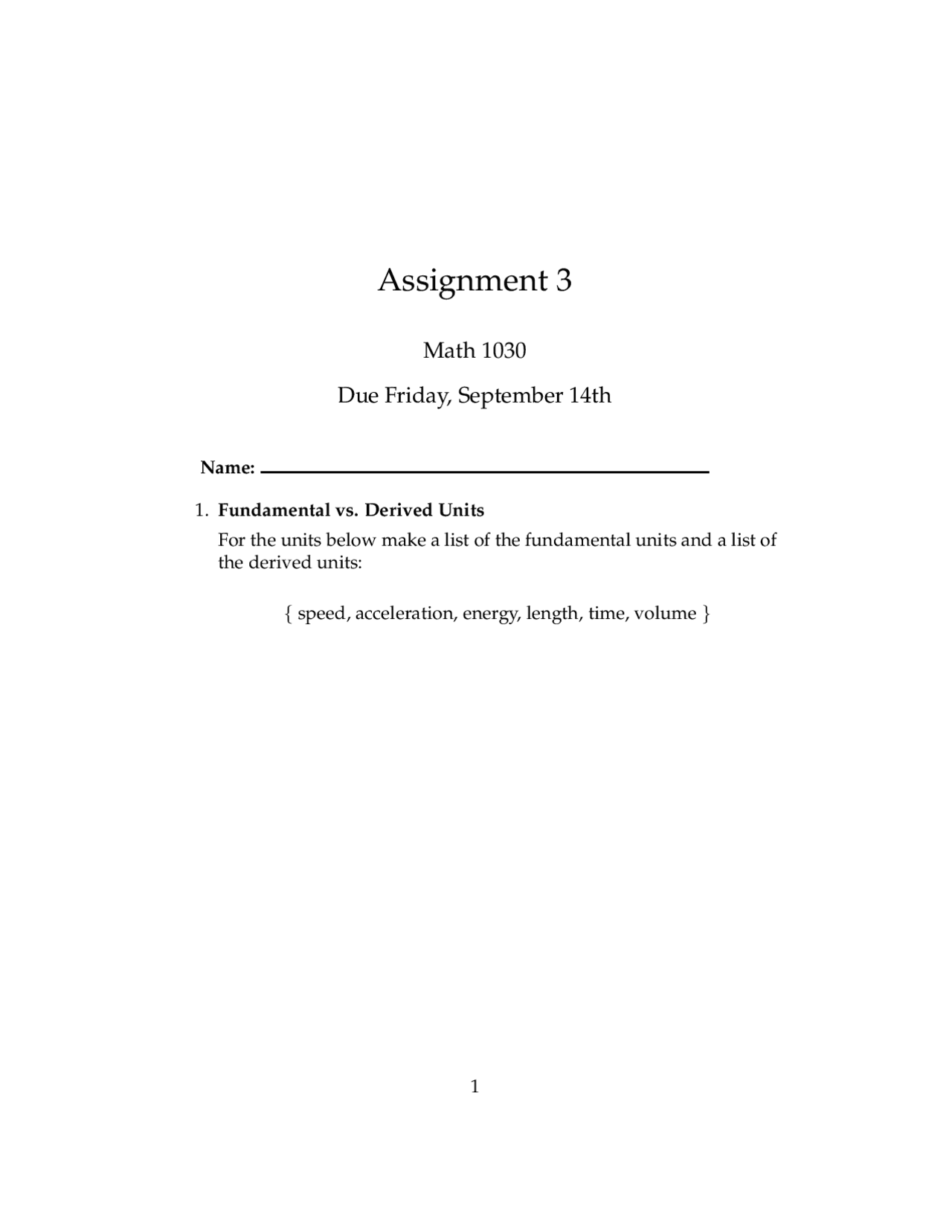 Assignment 3 Introduction To Quantitative Reasoning Math 1030 Docsity