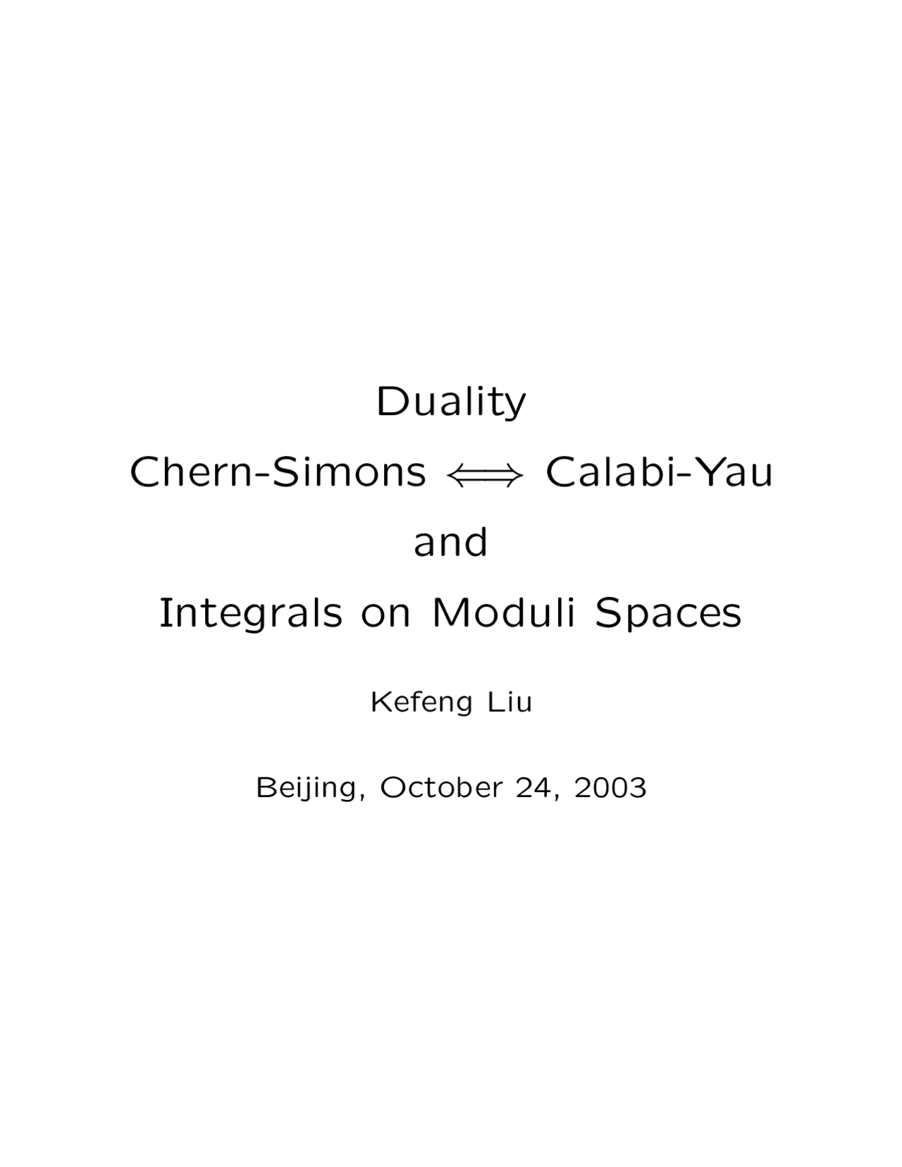 Integrals On Moduli Spaces Of Cryptography Final Exam Math 0209a