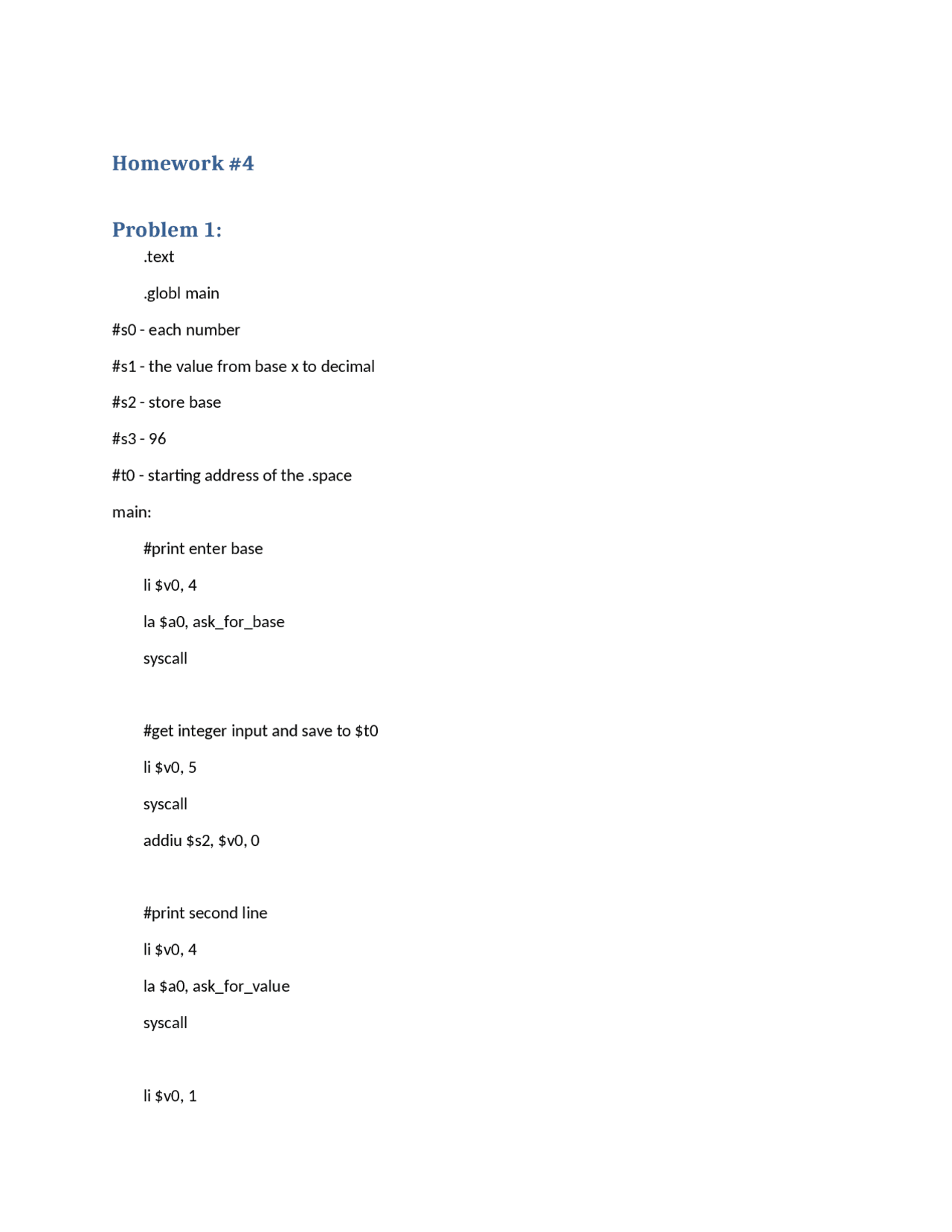 Homework 4 Computer Organization I Cda 3100 Docsity