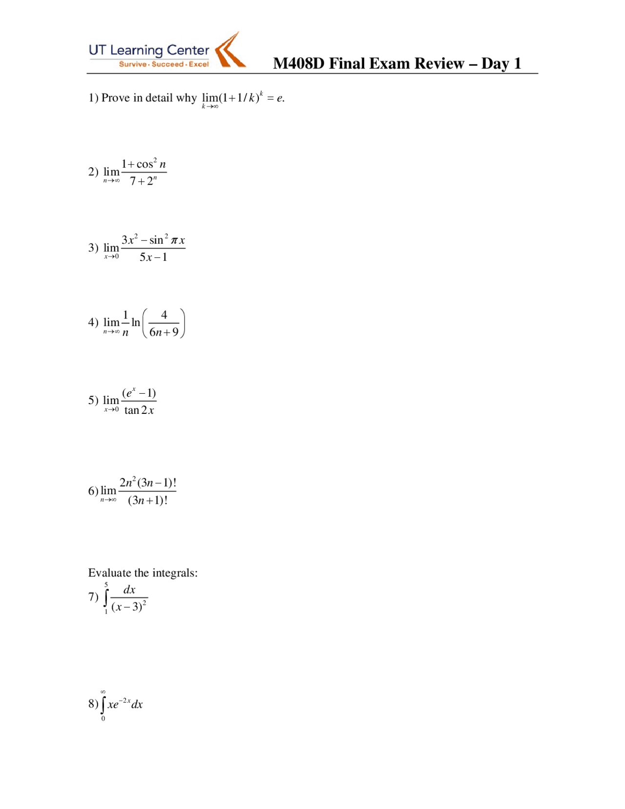 Final Exam Review First Year Interest Group N 1 Docsity