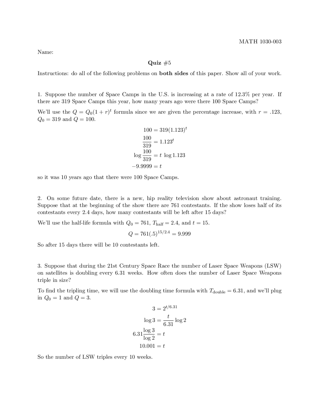 Quiz 5 With Solutions Introduction To Quantum Reasoning Math 1030