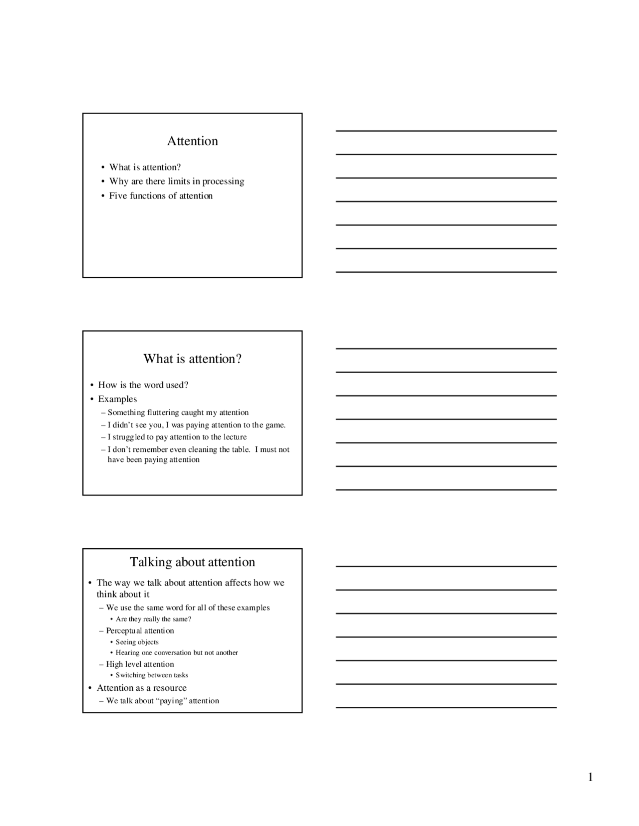 Attention Introduction To Cognitive Psychology Lecture Slides Psy