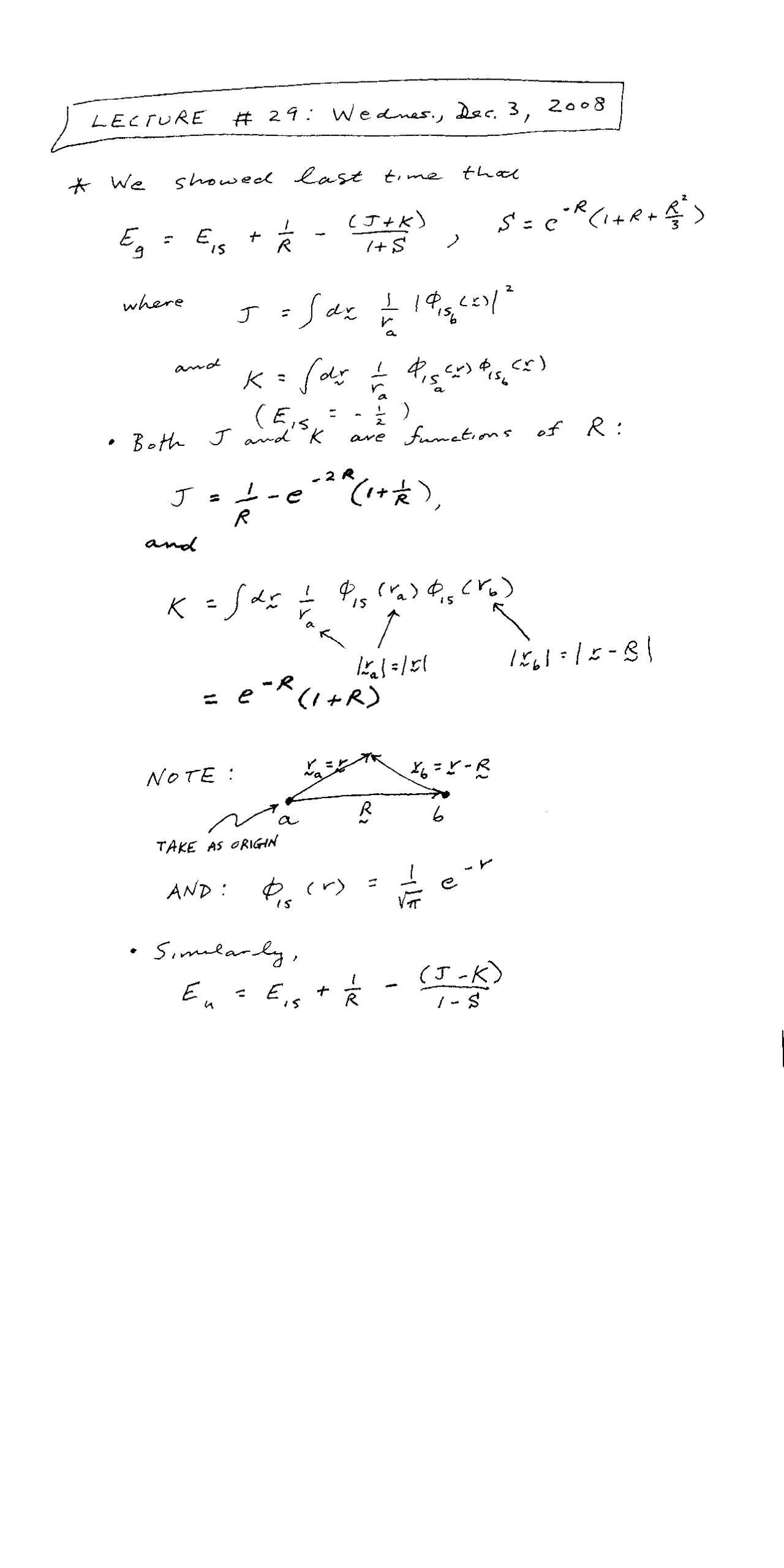 Handwritten Notes on Physical Chemistry: Quantum Mechanics | CHEM 113A ...