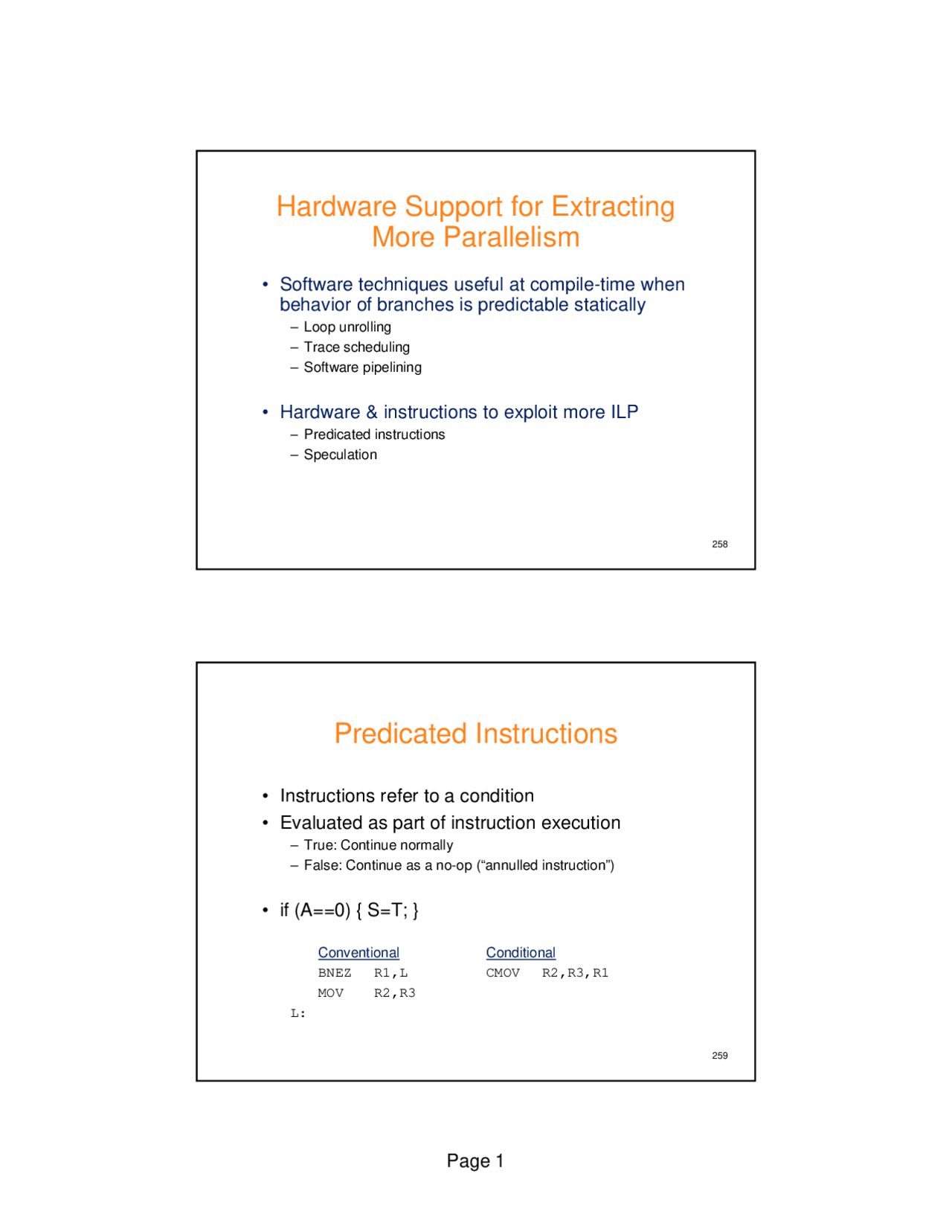 Hardware Support For Extracting More Parallelism Slides Cs 2410