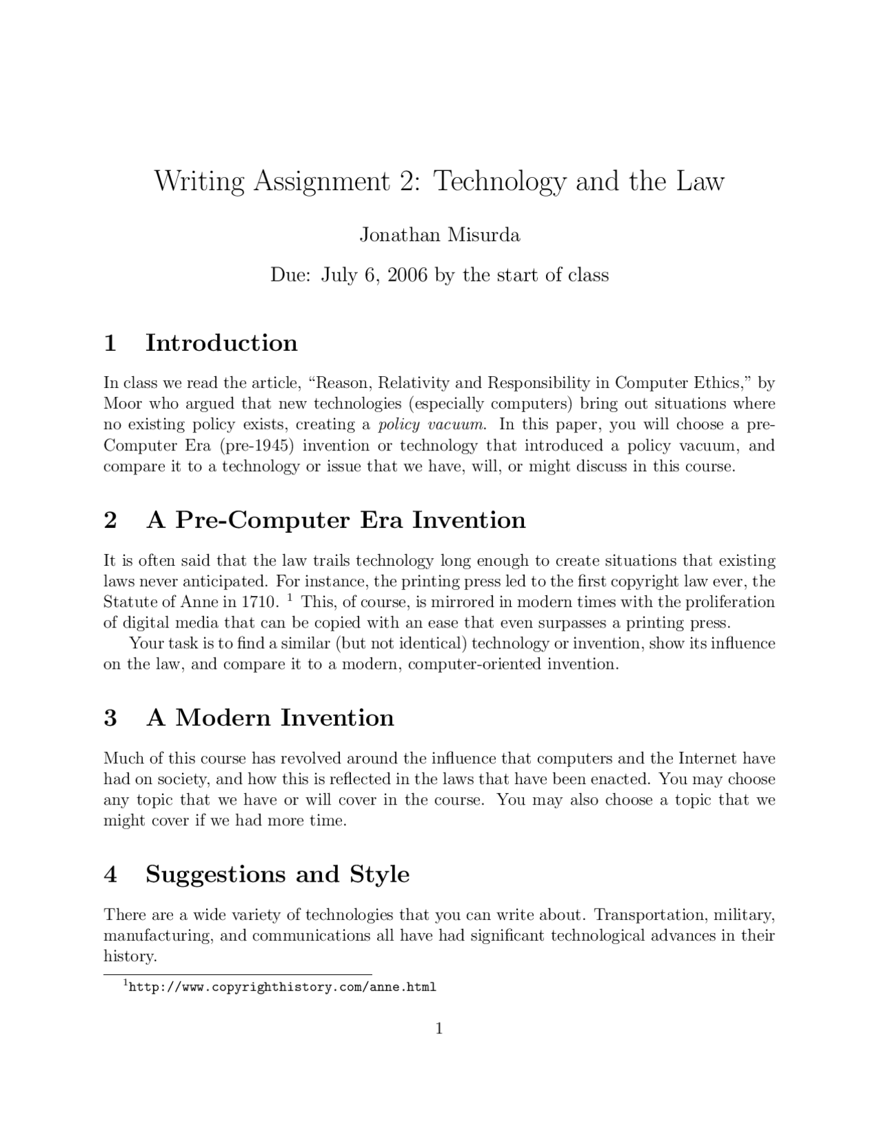 Technology And Law Social Impact Computing Technologies Cs 1590