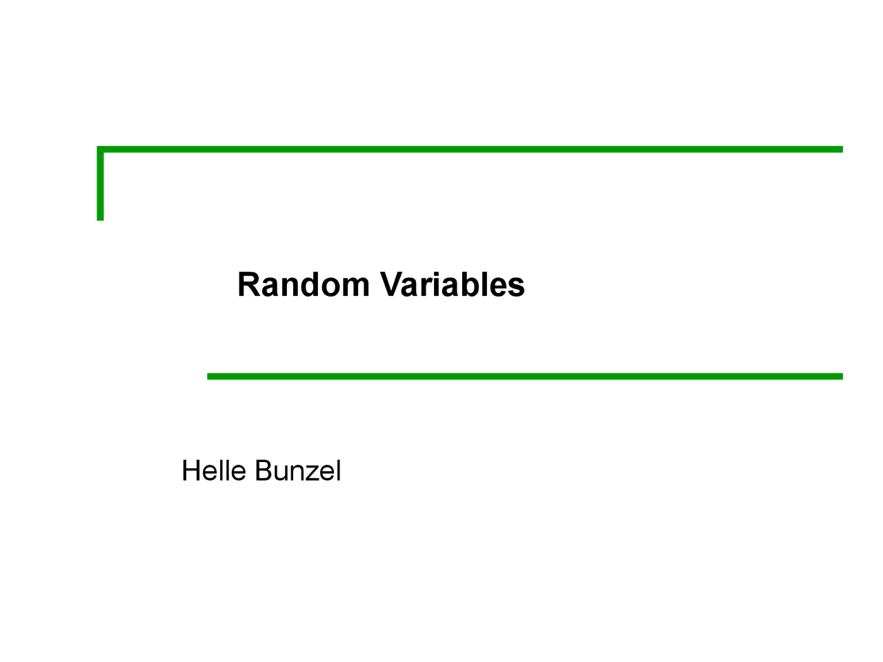 Random Variables Lecture Slides Econ 671 Docsity
