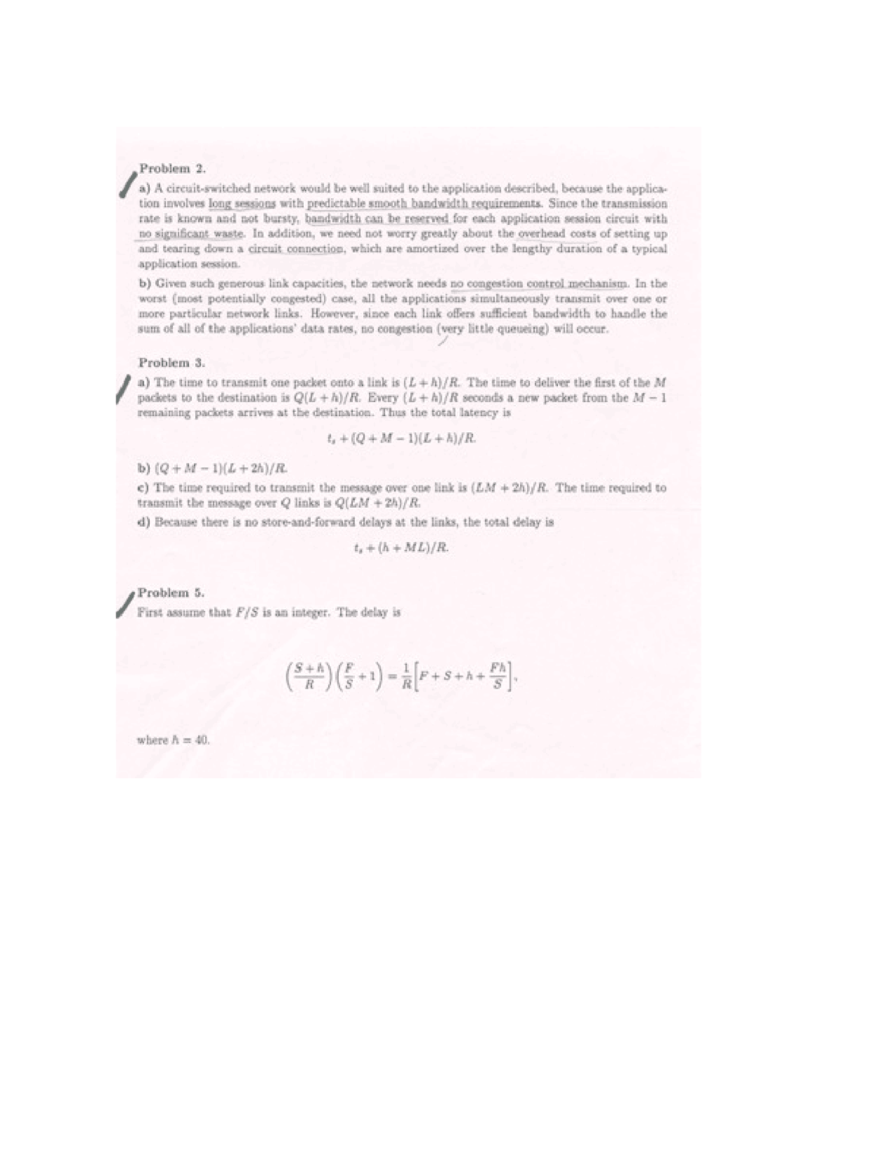 4 Problems On Computer Networks Assignment 1 Cse 434 Docsity