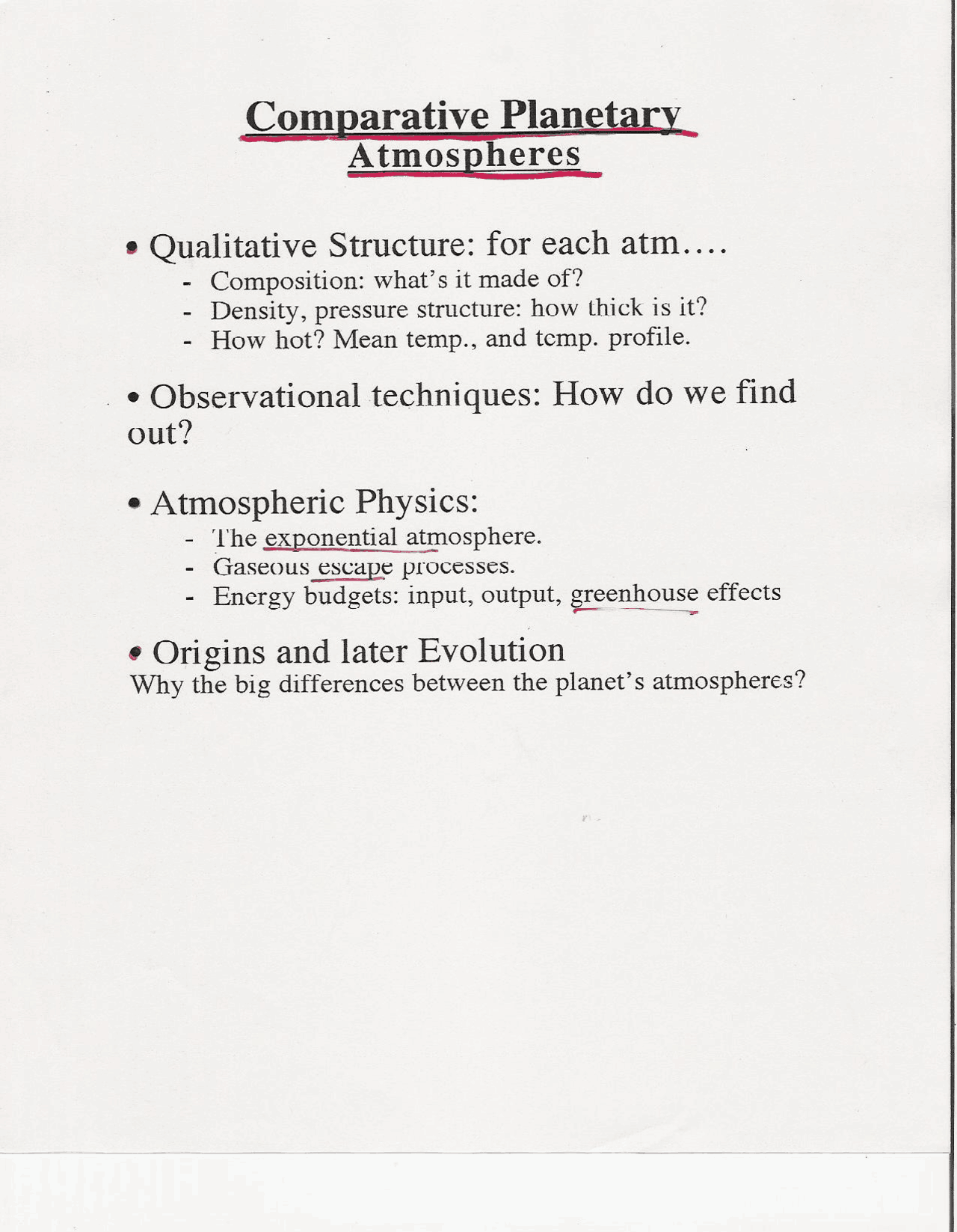 Comparative Planetary Atmospheres - Solar System Astronomy | ASTRO 342 ...