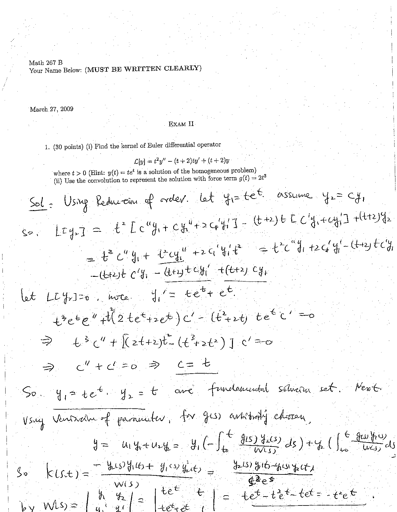 Solutions To Final Exam Differential Equations And Transforms Math
