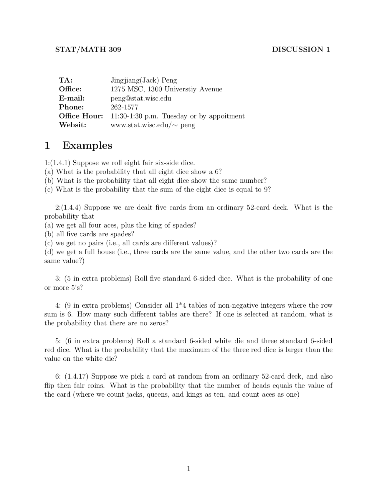 Probability Problems and Solutions for STAT/MATH 309 Students | Assignments Mathematical ...