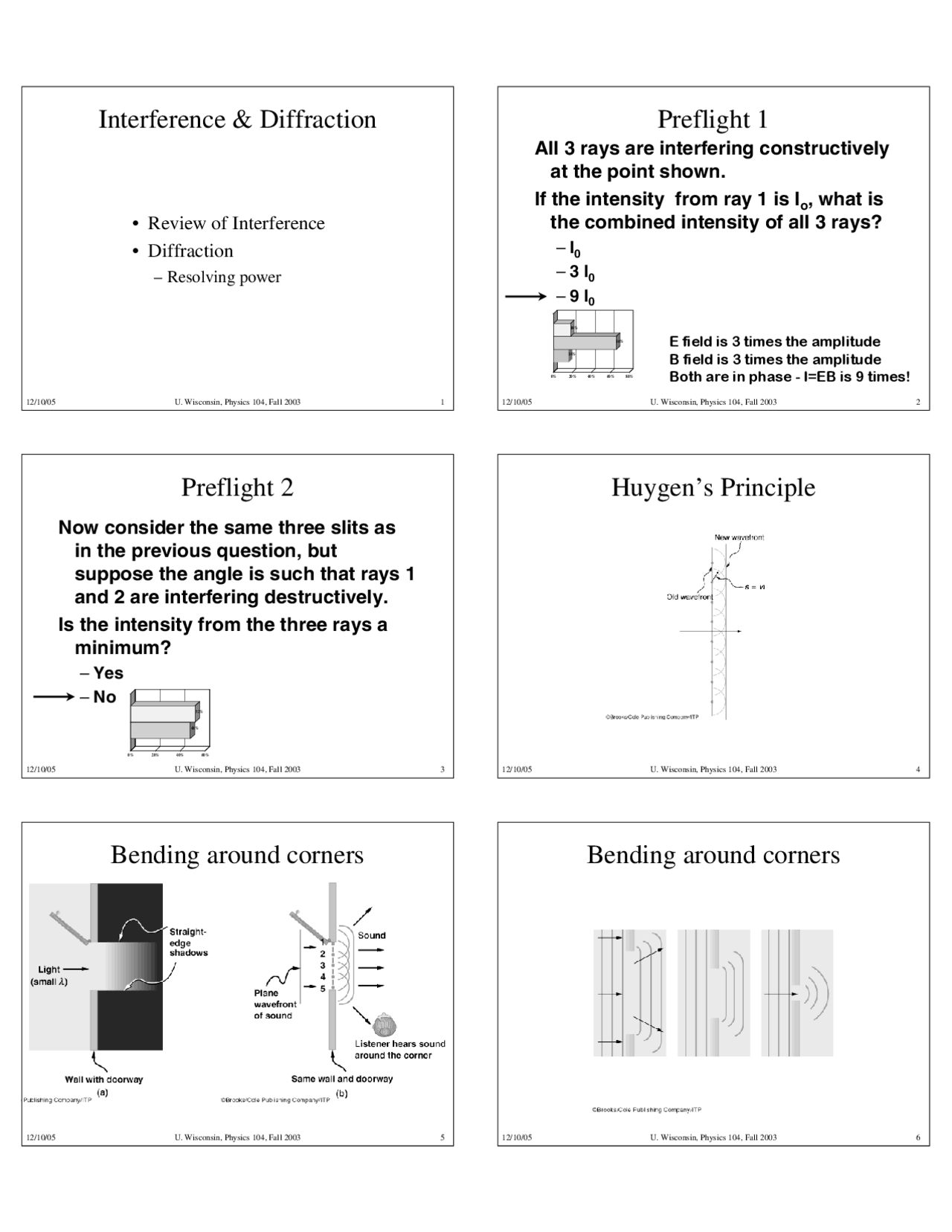 Lecture Slides On Interference And Diffraction Physics 104 Docsity