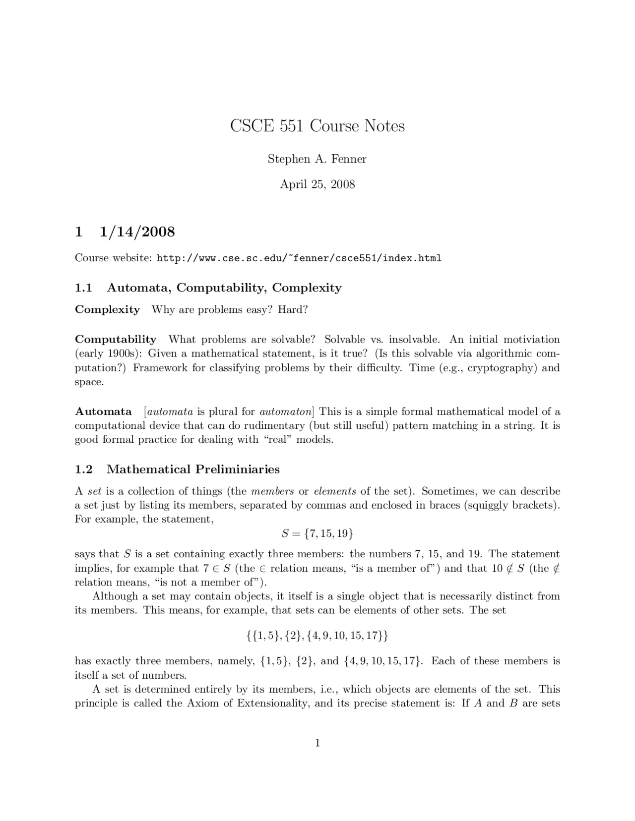 Automata Computability Complexity Theory Of Computation Notes