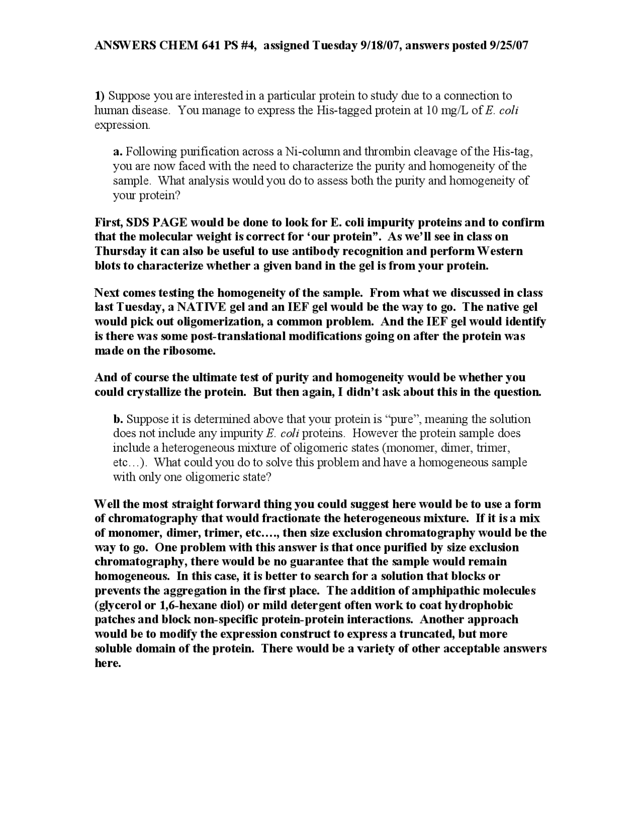 Final Notes For Review Exam Biochemistry Chem 641 Docsity