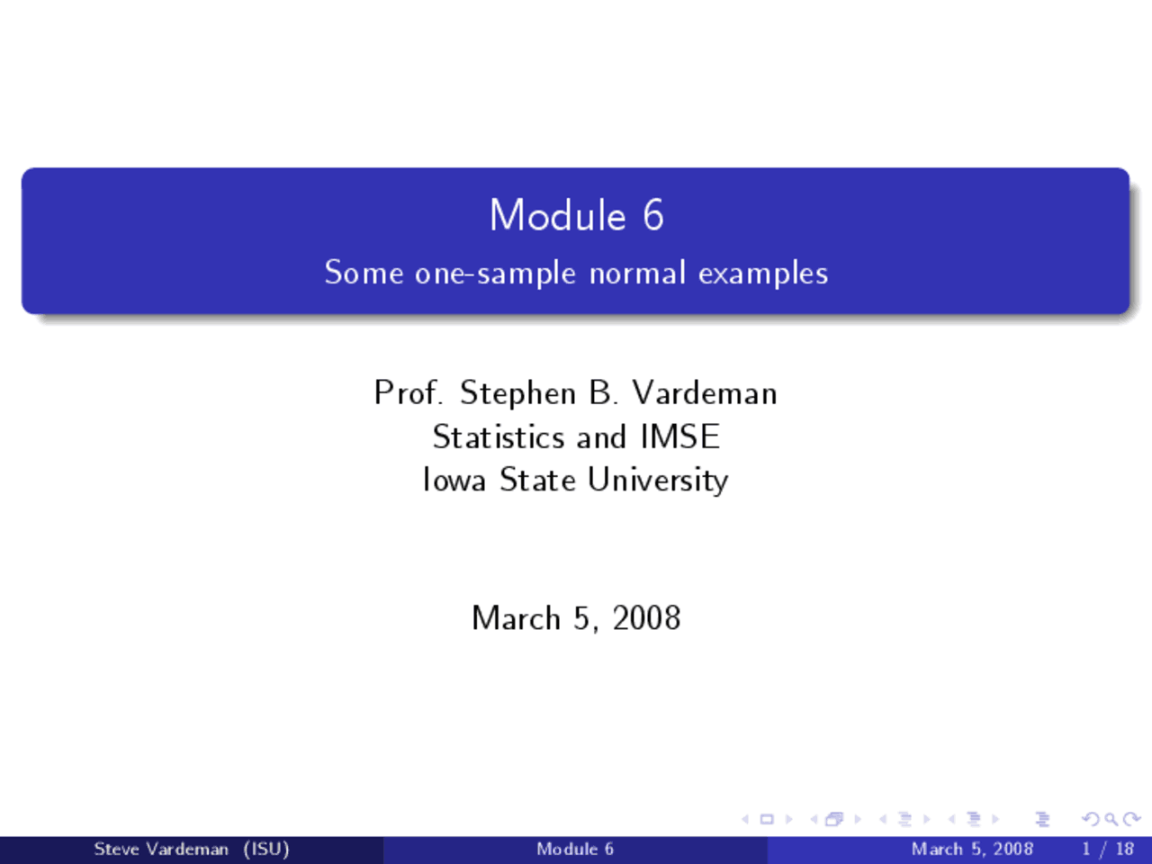 Some one-sample Normal Examples - Slides | STAT 101 - Docsity