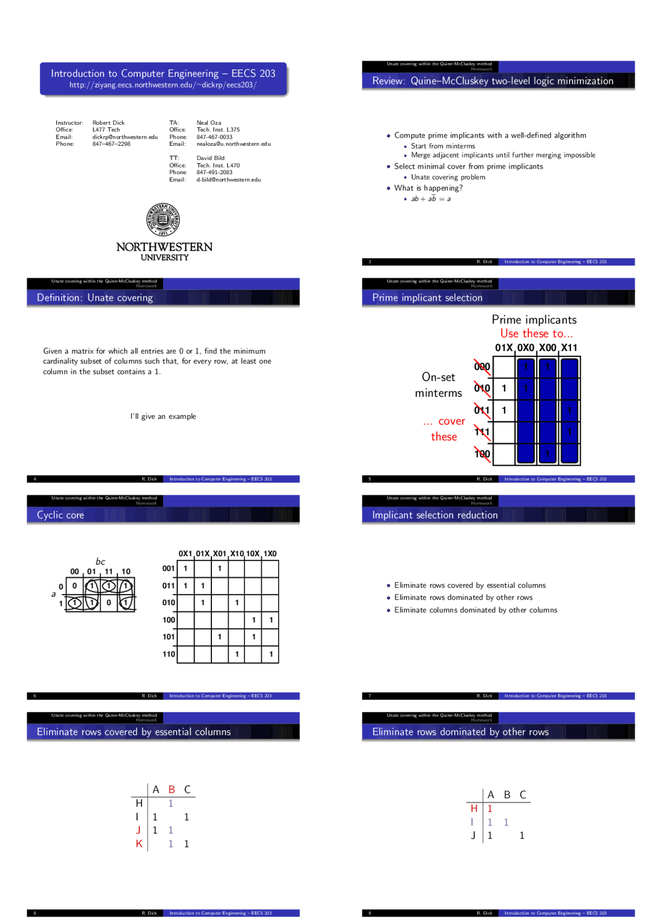 Introduction To The Computer Engineering Lecture Slides Eecs 203 Docsity