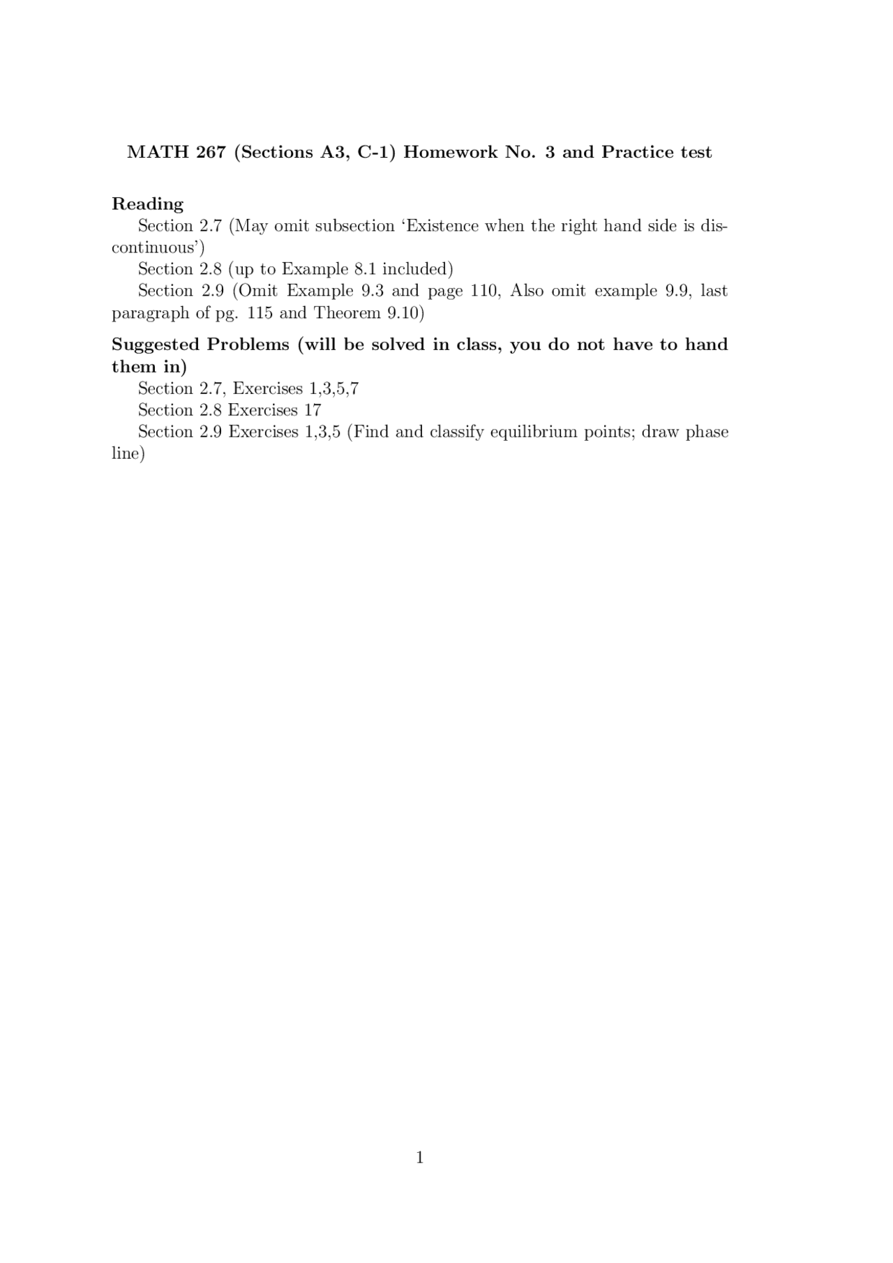 Homework Iii Problems Differential Equations And Laplace Transforms