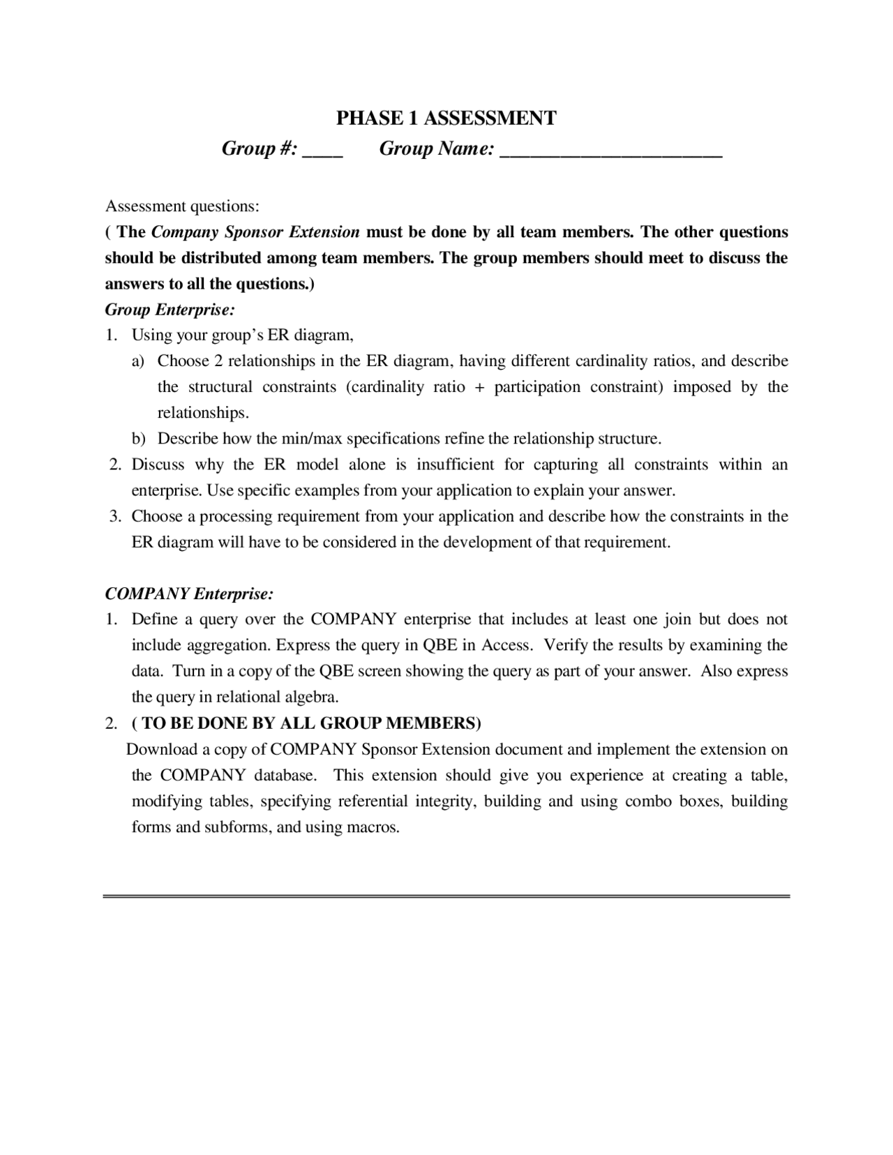 Homework Questions For Database Management Cse 412 Docsity