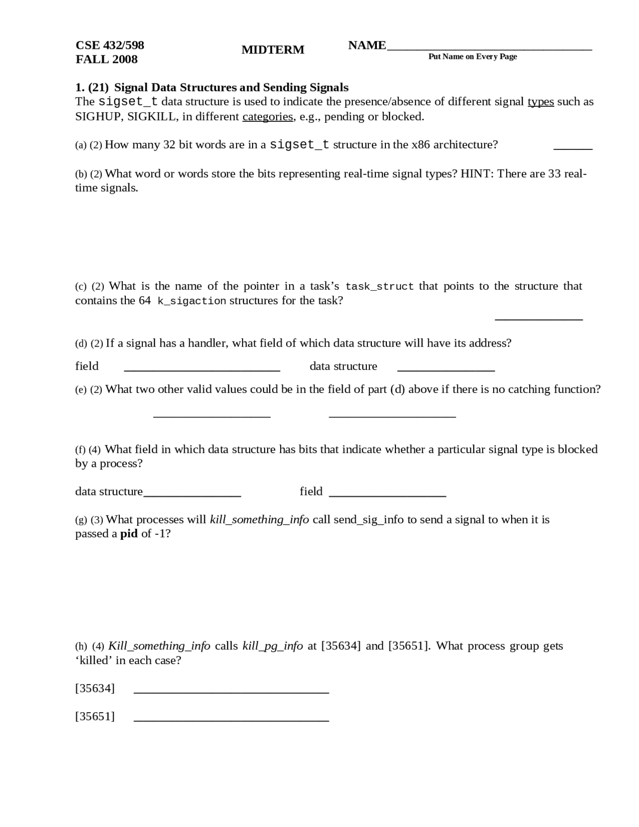 Sample Midterm Exam Introduction To Image Processing And Analysis