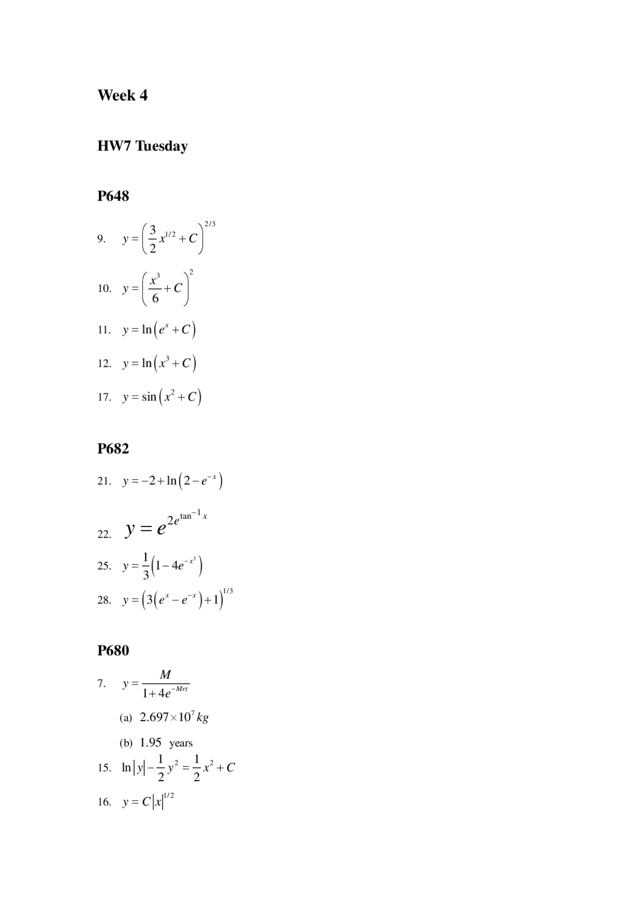 Homework 7 Practice Calculus And Analytic Geometry Math 222