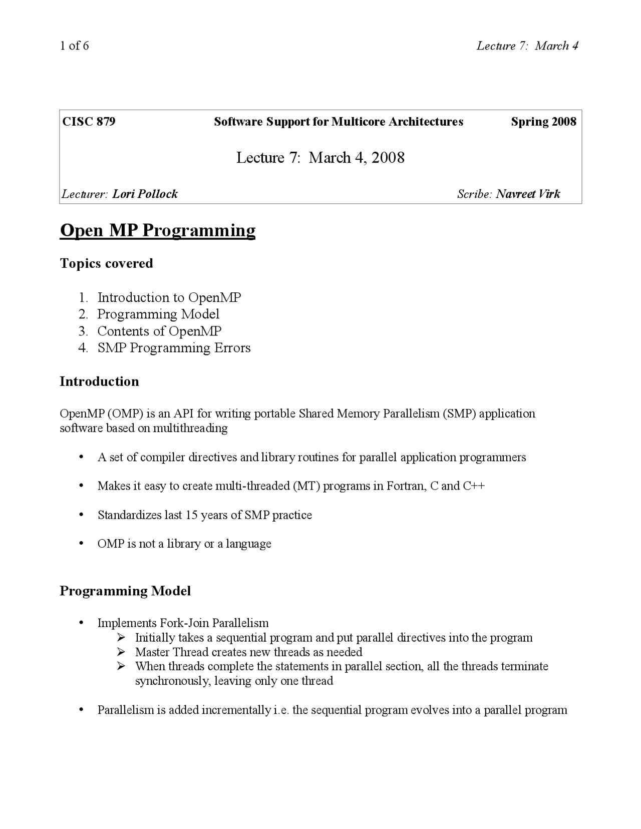 Notes On Decomposition Of Models Dependency Analysis Cisc 879 Docsity