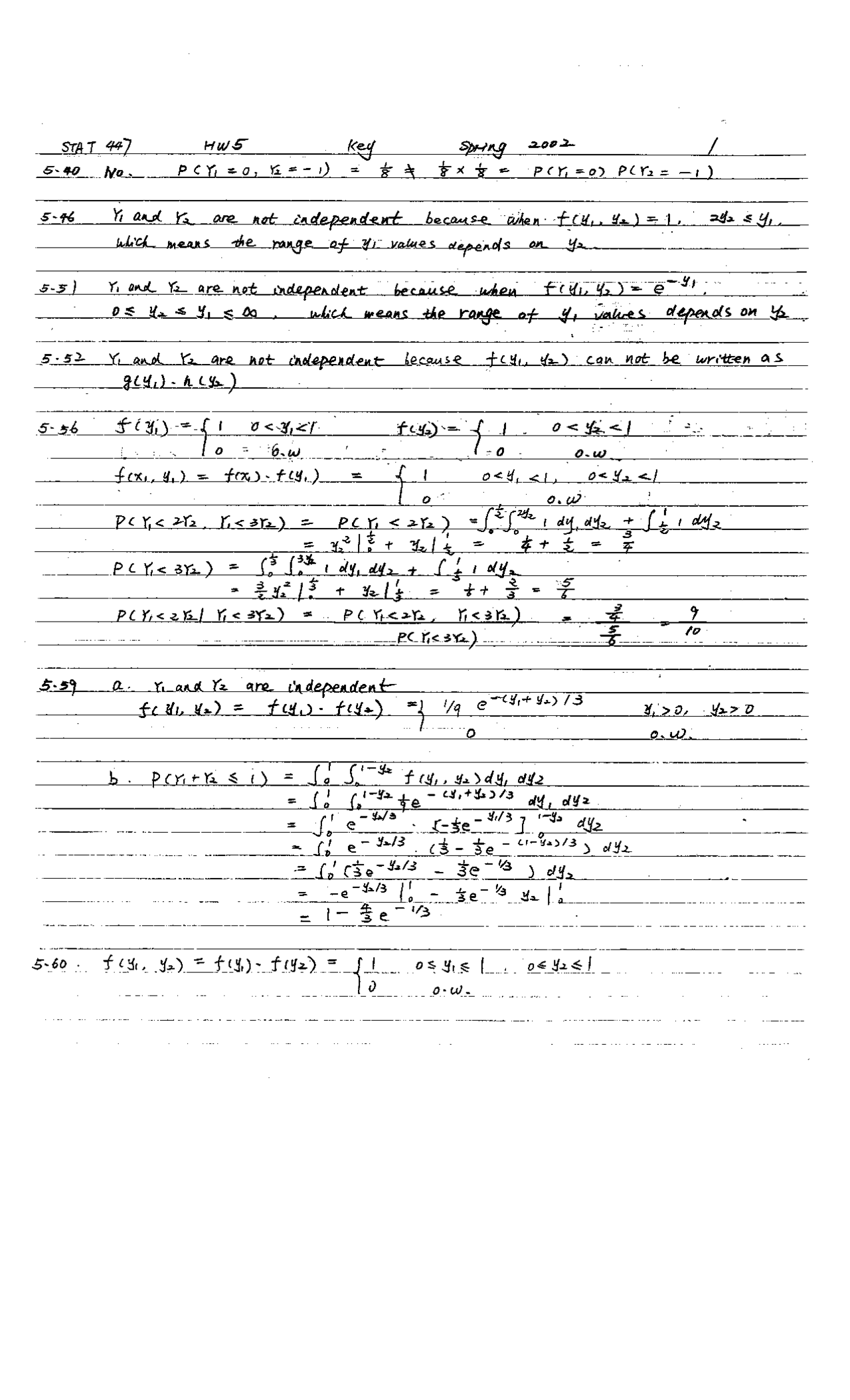 Assignment 5 With Solutions Statistics Theory For Research Stat 447